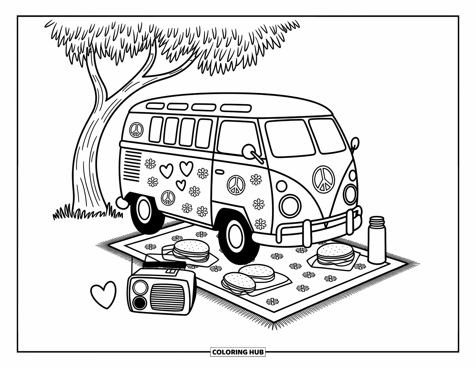 100+ Groovy Coloring Pages for Kids & Adults (Free Printable PDFs)