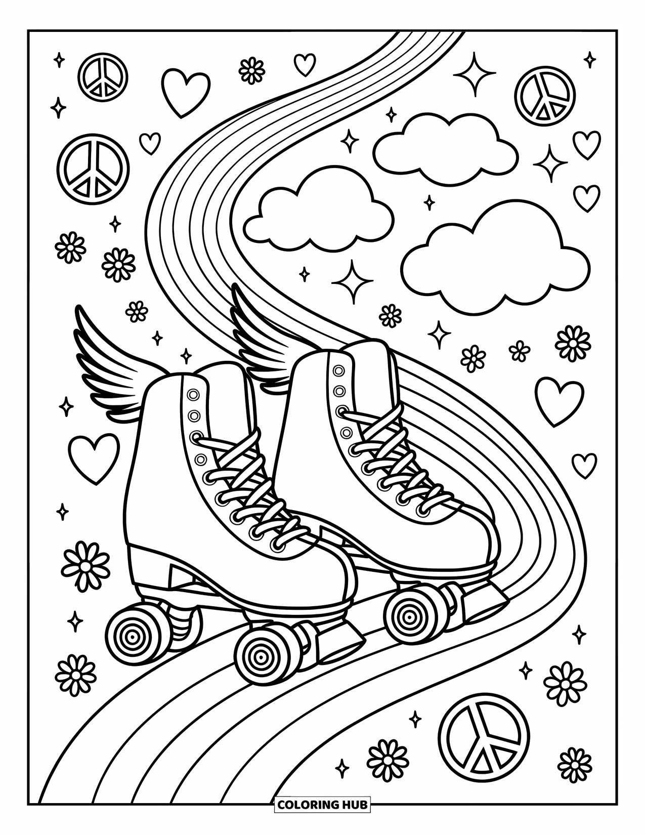 100+ Groovy Coloring Pages for Kids & Adults (Free Printable PDFs)