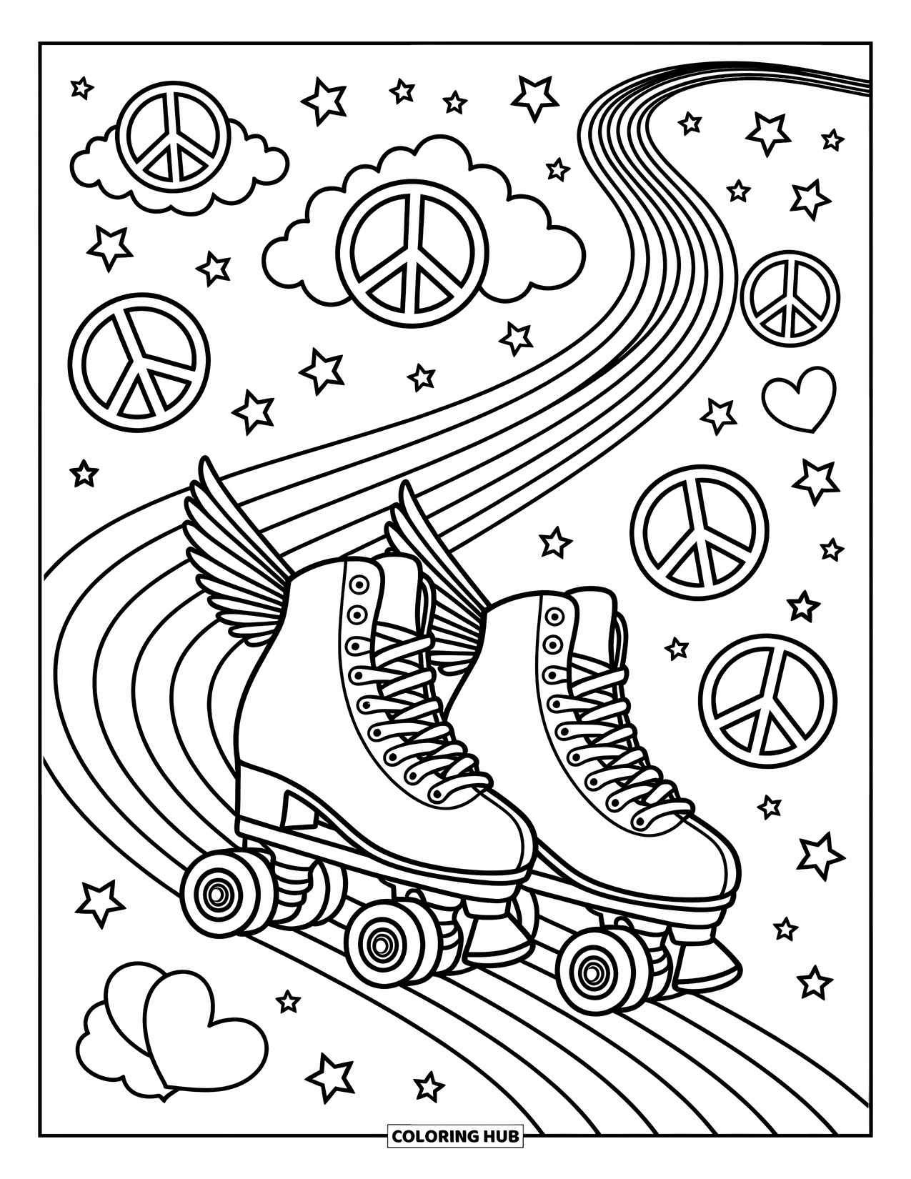 100+ Groovy Coloring Pages for Kids & Adults (Free Printable PDFs)