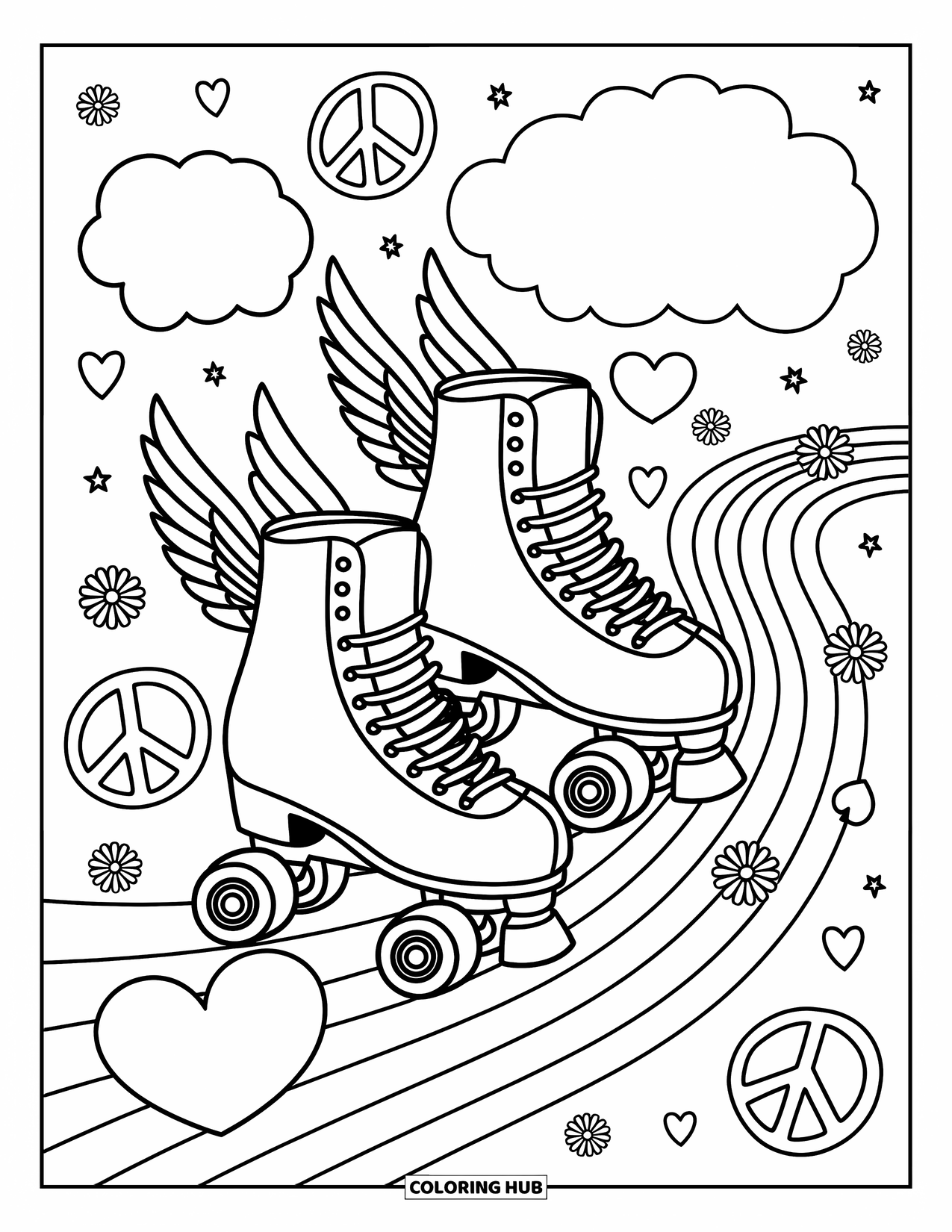 100+ Groovy Coloring Pages for Kids & Adults (Free Printable PDFs)