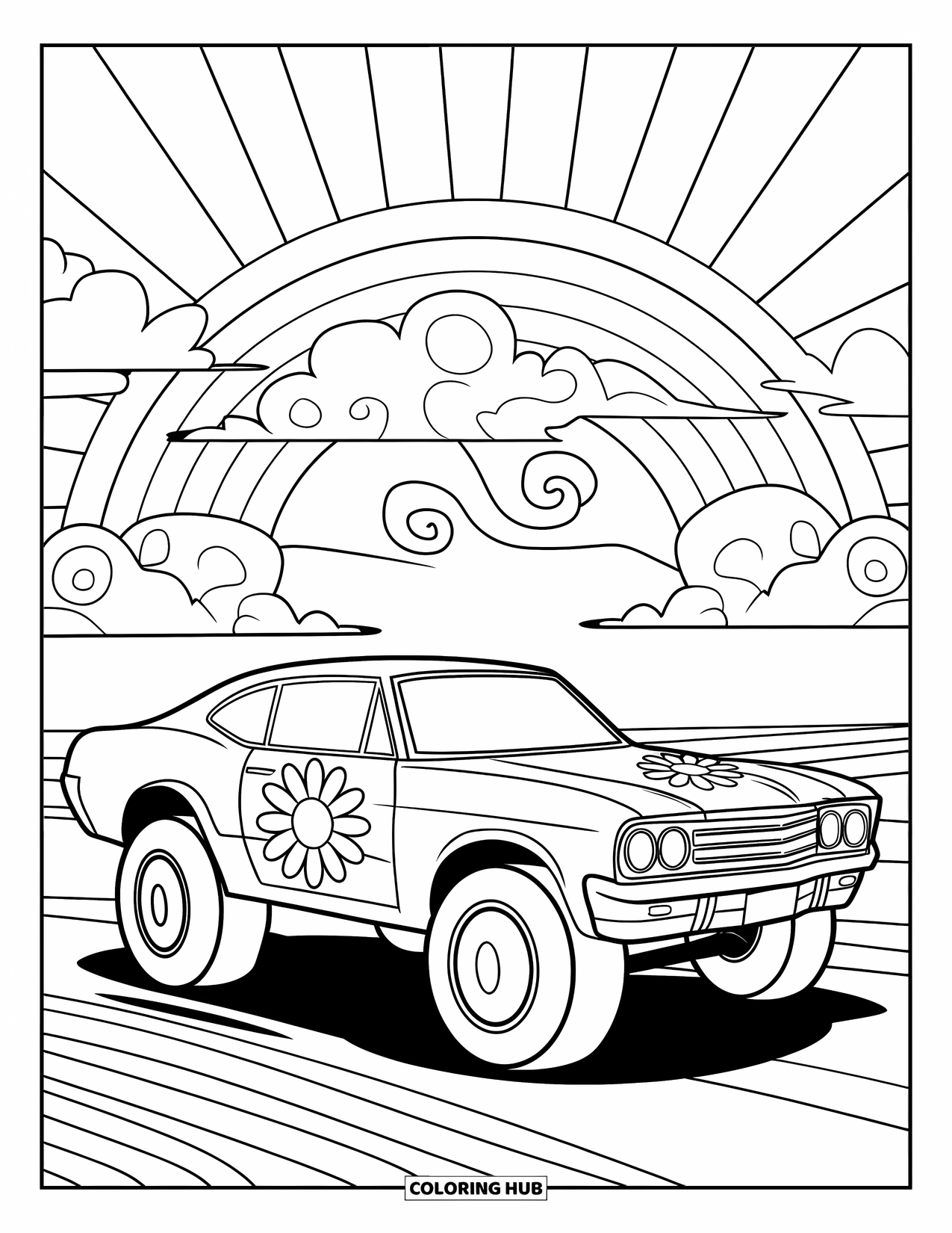 100+ Groovy Coloring Pages for Kids & Adults (Free Printable PDFs)