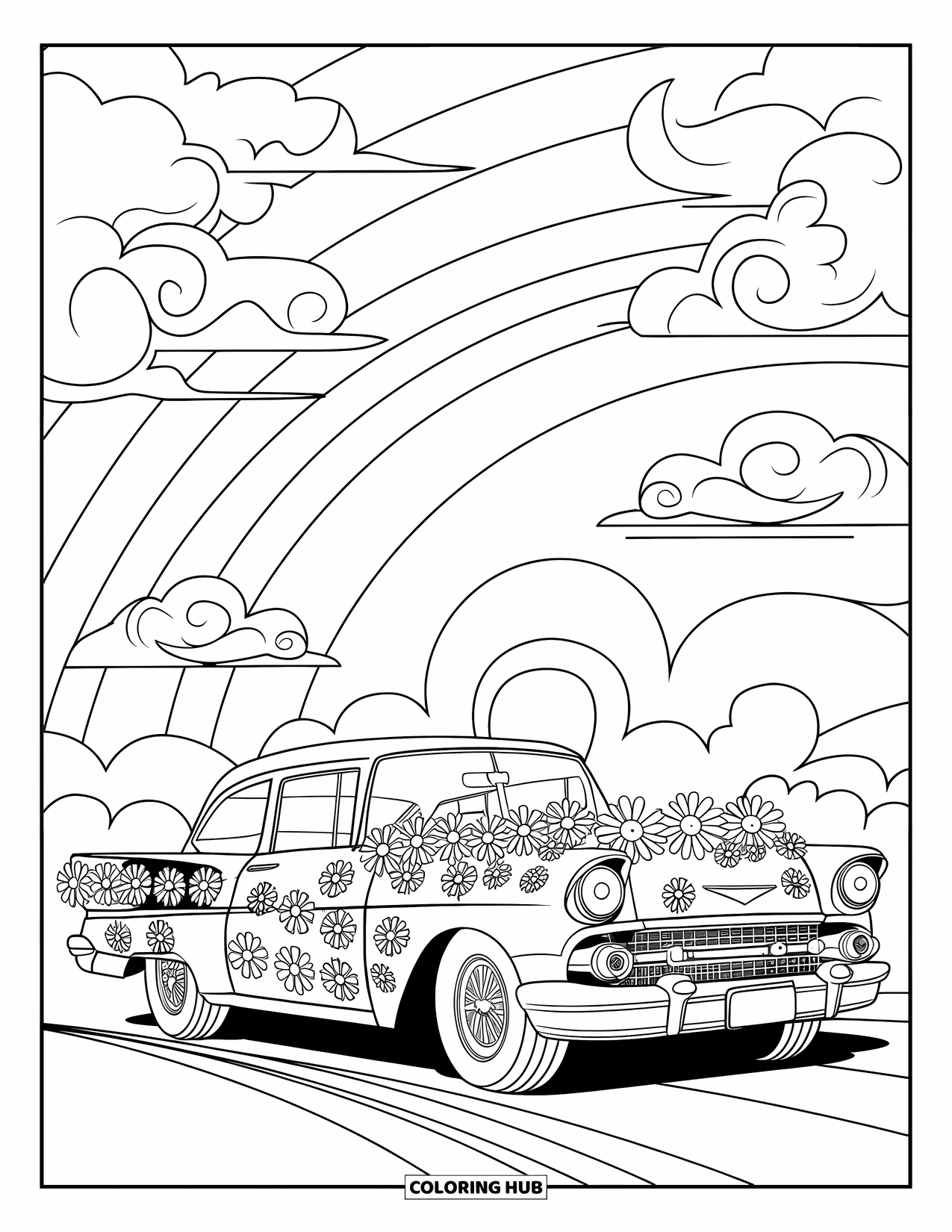 100+ Groovy Coloring Pages for Kids & Adults (Free Printable PDFs)