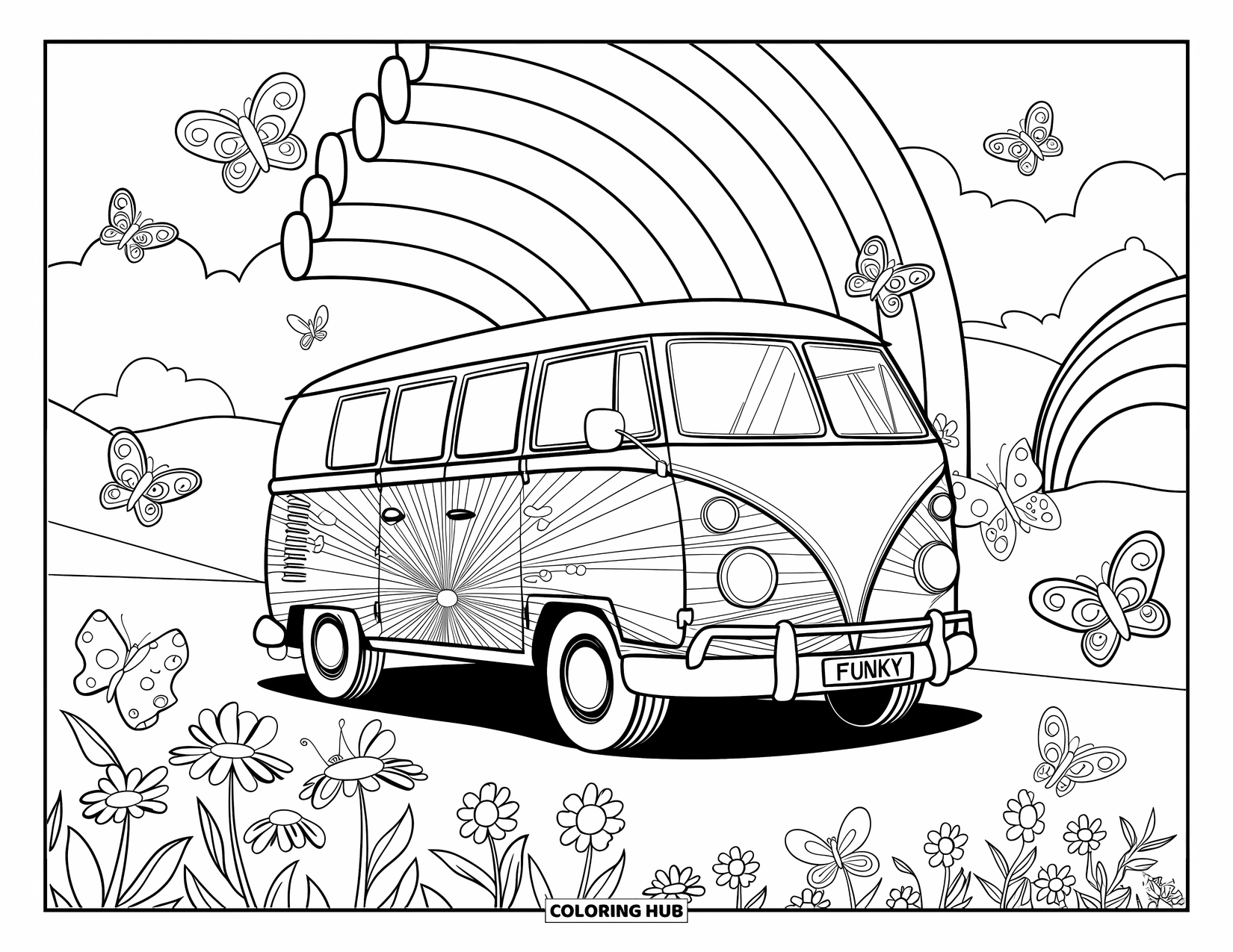 100+ Groovy Coloring Pages for Kids & Adults (Free Printable PDFs)