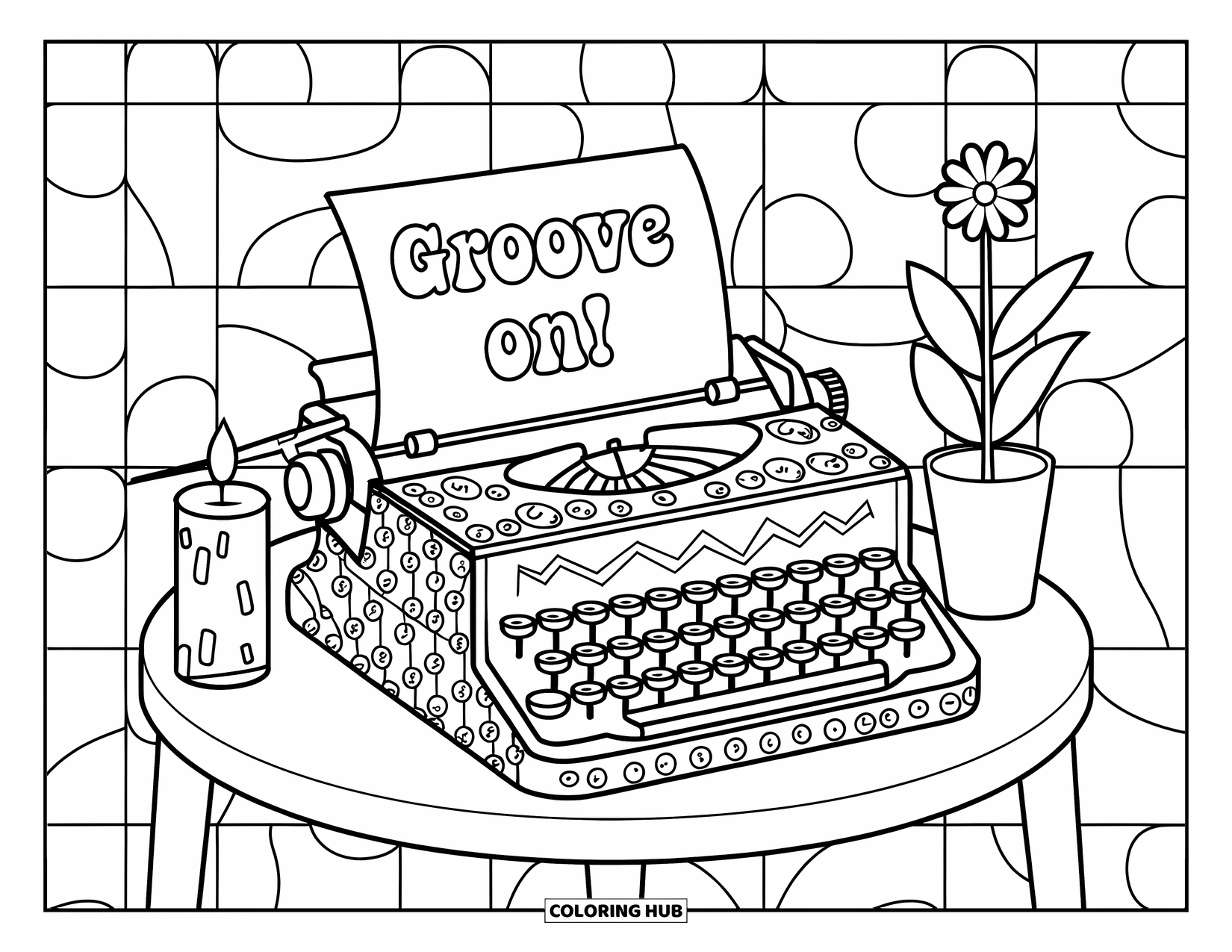 100+ Groovy Coloring Pages for Kids & Adults (Free Printable PDFs)
