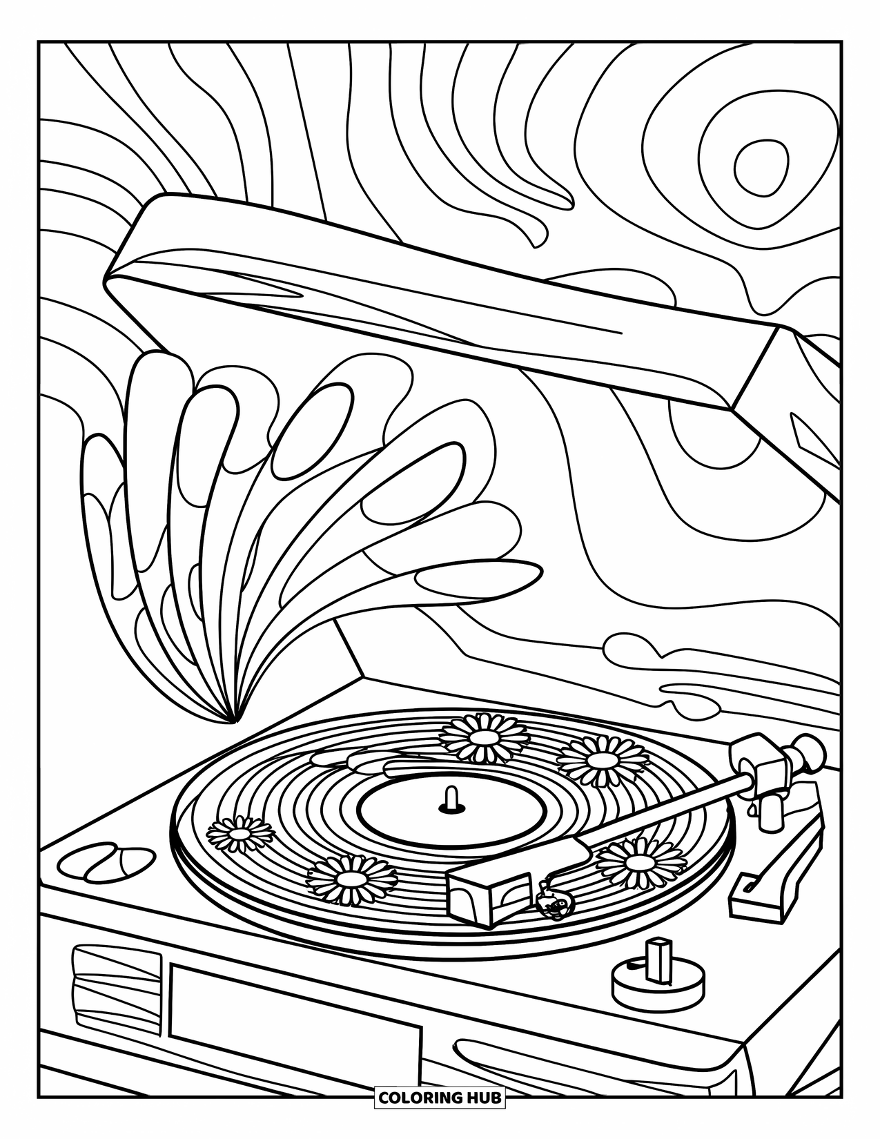 100+ Groovy Coloring Pages for Kids & Adults (Free Printable PDFs)