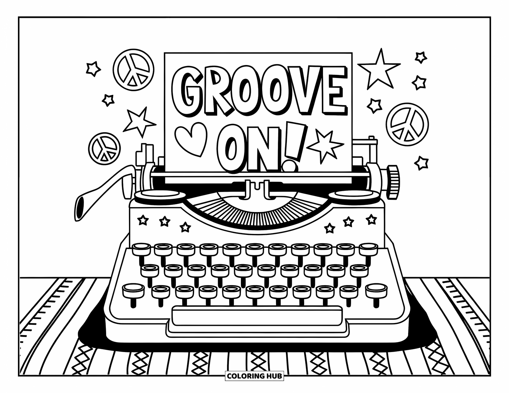 100+ Groovy Coloring Pages for Kids & Adults (Free Printable PDFs)