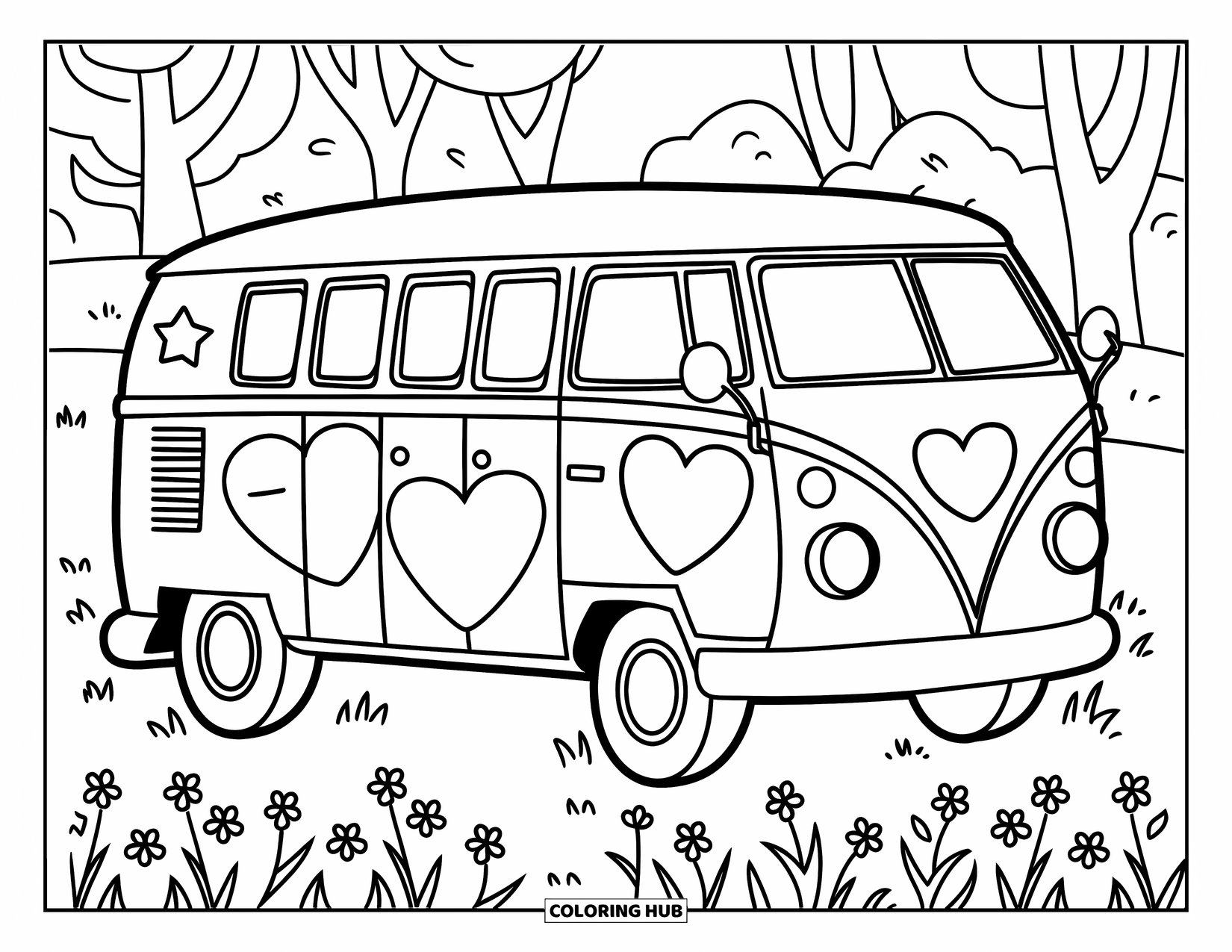 100+ Groovy Coloring Pages for Kids & Adults (Free Printable PDFs)