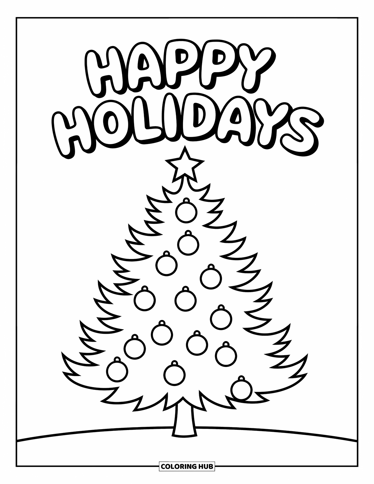 90+ Happy Holidays Coloring Pages for Kids & Adults (Free Printable PDFs)