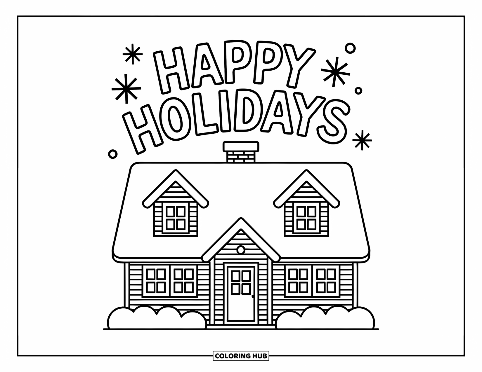 90+ Happy Holidays Coloring Pages for Kids & Adults (Free Printable PDFs)