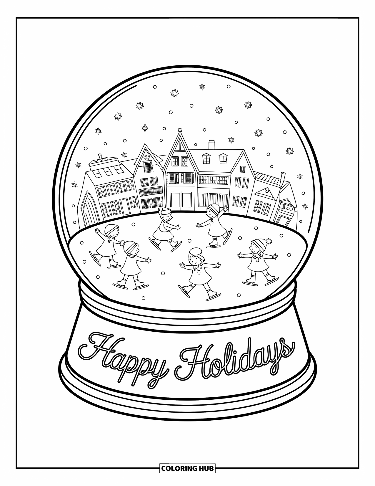 90+ Happy Holidays Coloring Pages for Kids & Adults (Free Printable PDFs)