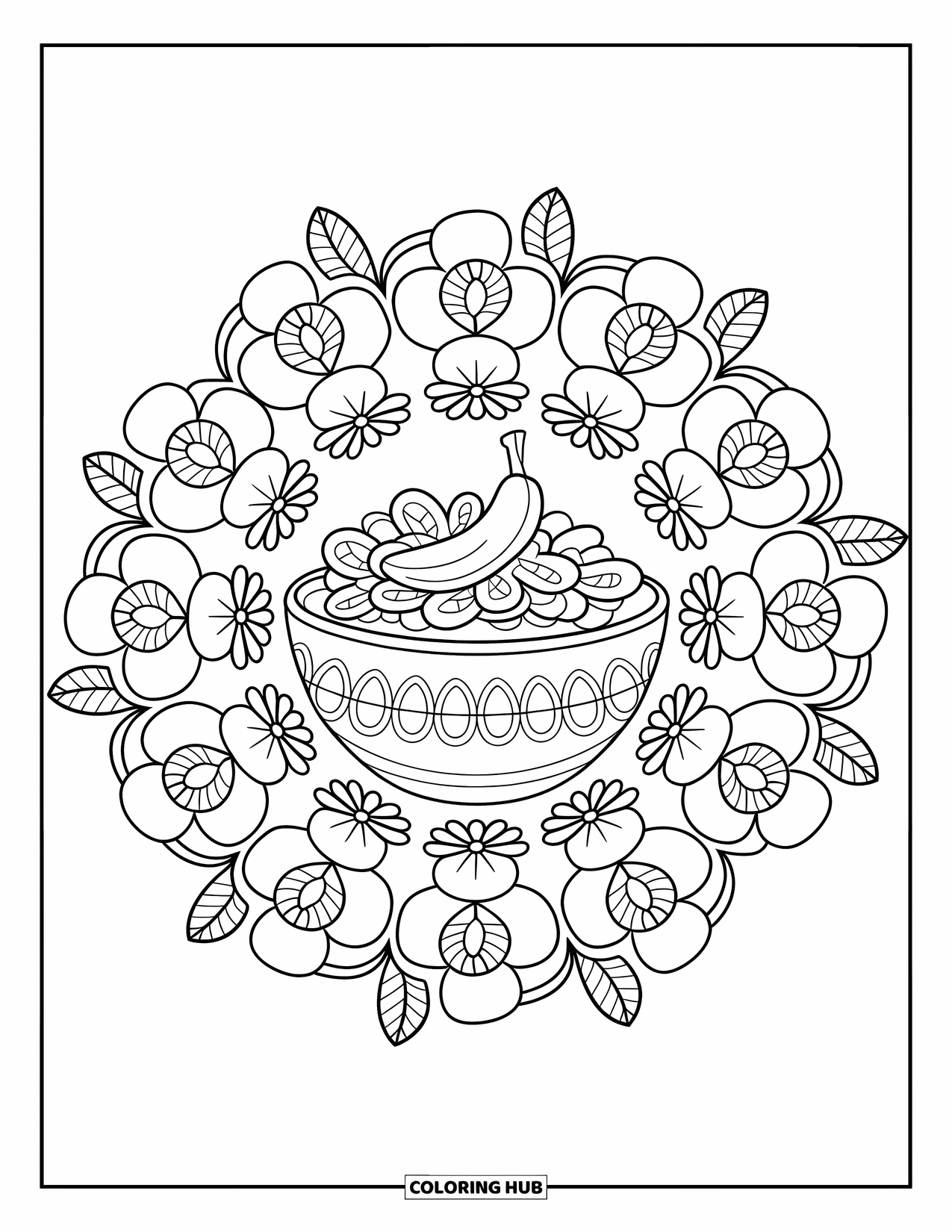 110+ Healthy Food Coloring Pages for Kids & Adults (Free Printable PDFs)