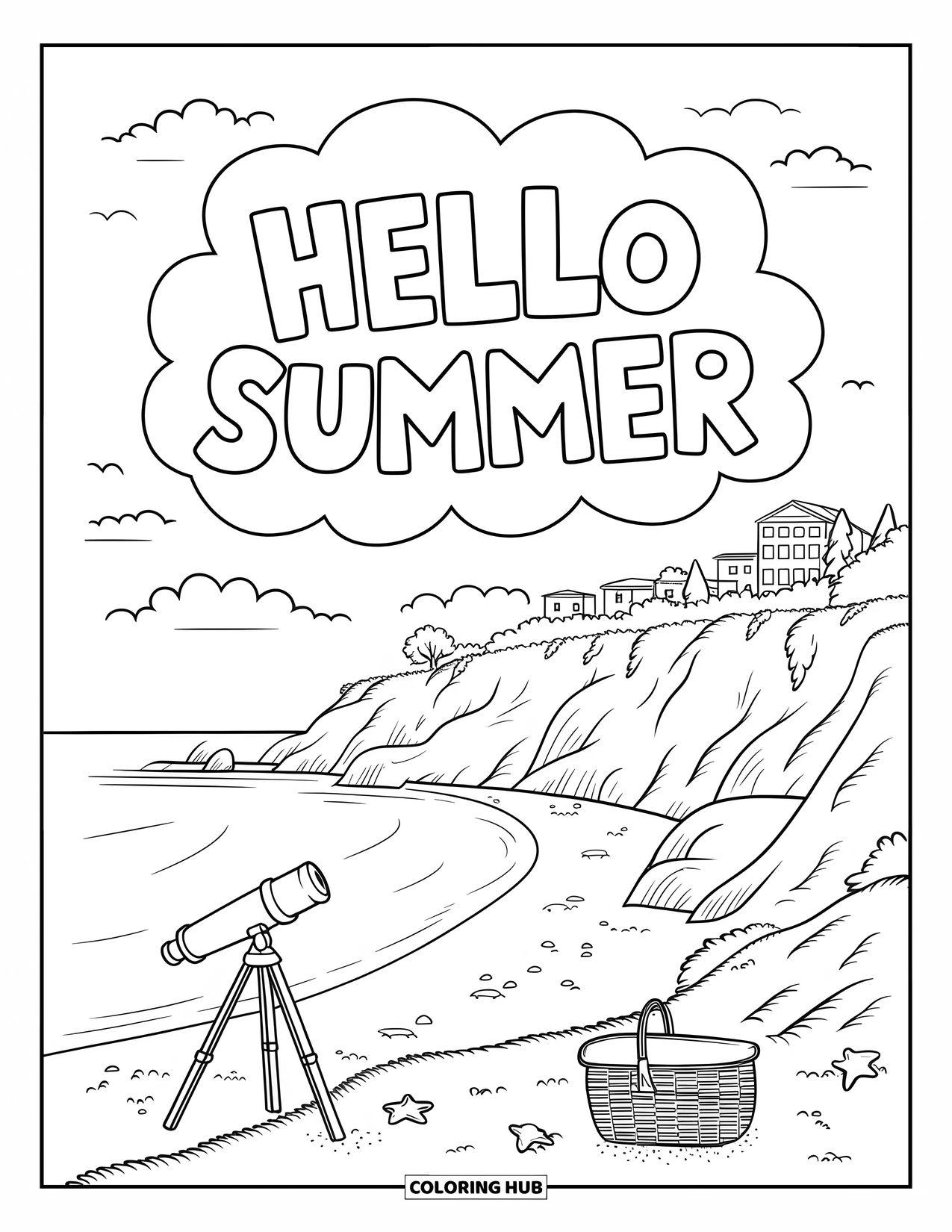 110+ Hello Summer Coloring Pages for Kids & Adults (Free Printable PDFs)