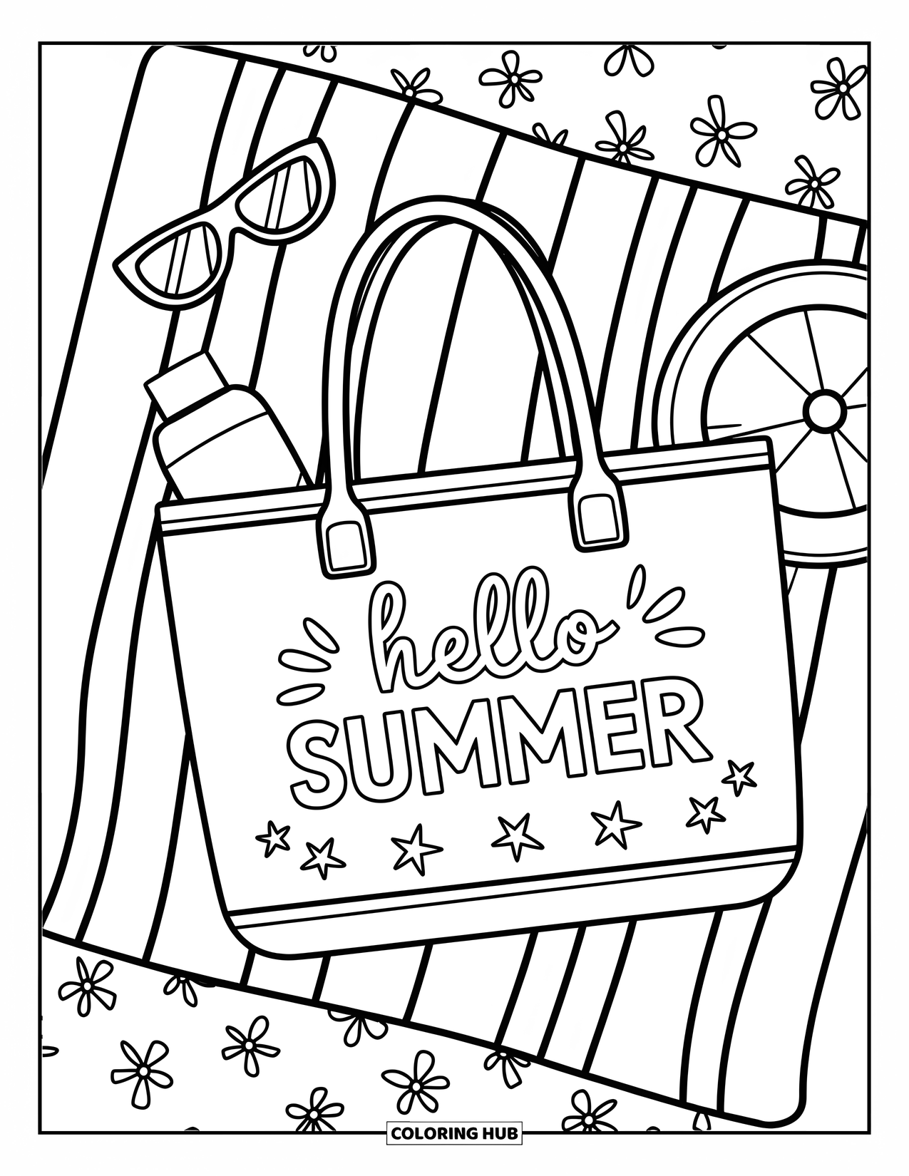 110+ Hello Summer Coloring Pages for Kids & Adults (Free Printable PDFs)