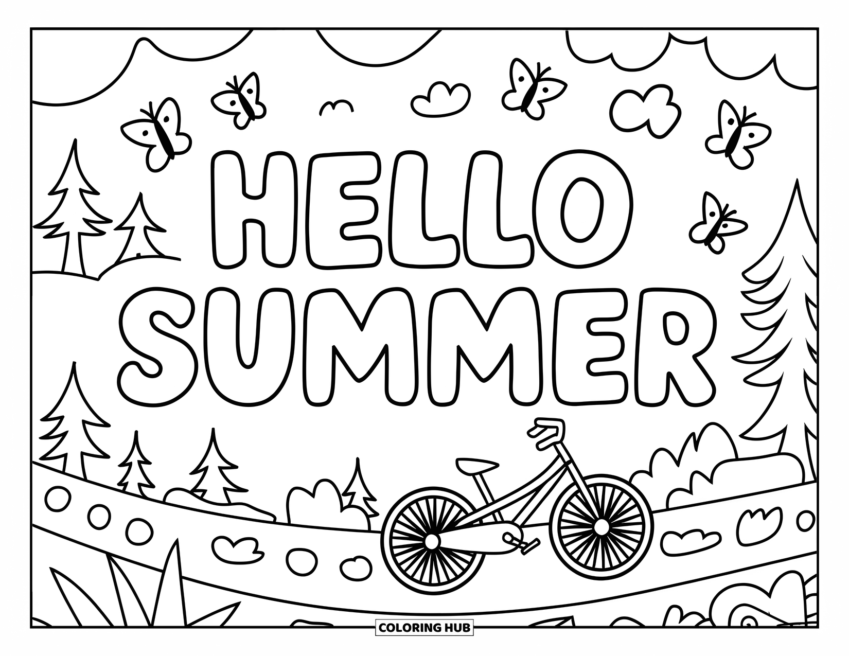 110+ Hello Summer Coloring Pages for Kids & Adults (Free Printable PDFs)