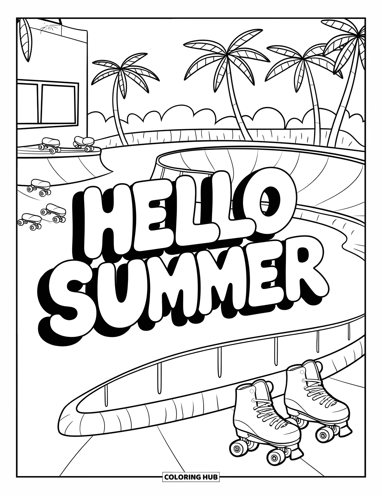 110+ Hello Summer Coloring Pages for Kids & Adults (Free Printable PDFs)