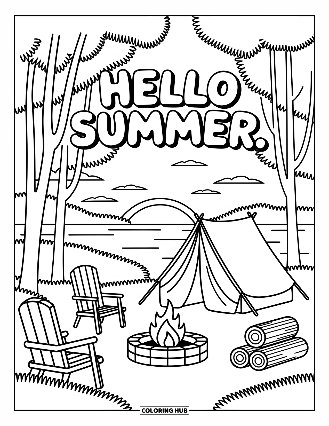 110+ Hello Summer Coloring Pages for Kids & Adults (Free Printable PDFs)