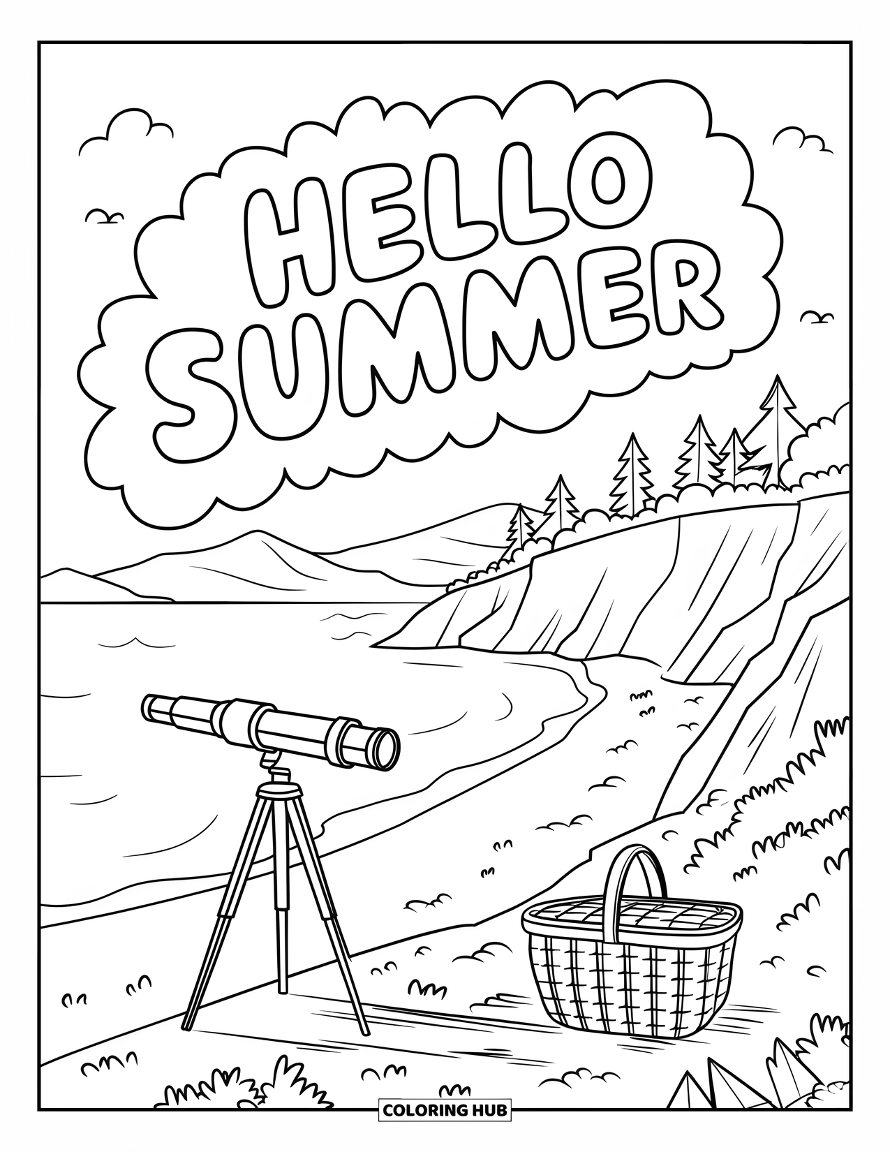 110+ Hello Summer Coloring Pages for Kids & Adults (Free Printable PDFs)