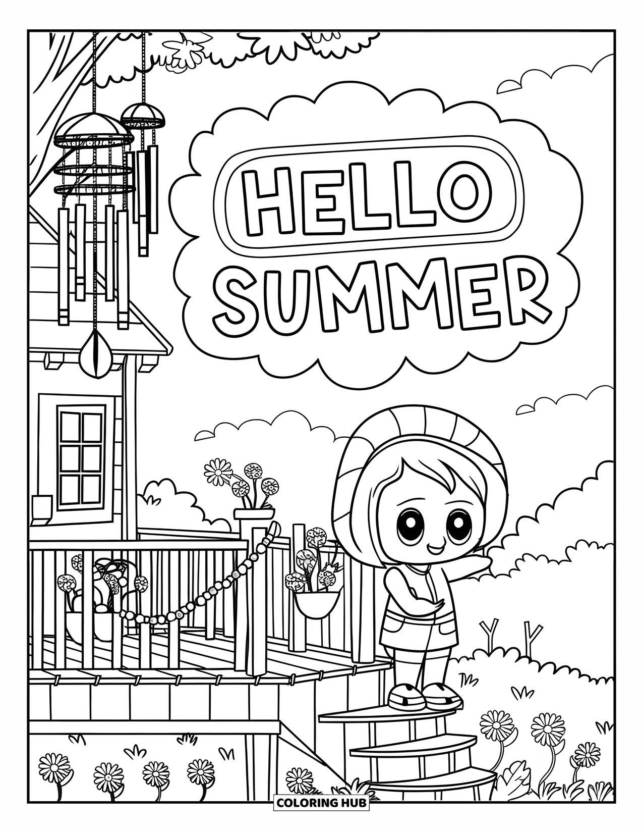 110+ Hello Summer Coloring Pages for Kids & Adults (Free Printable PDFs)