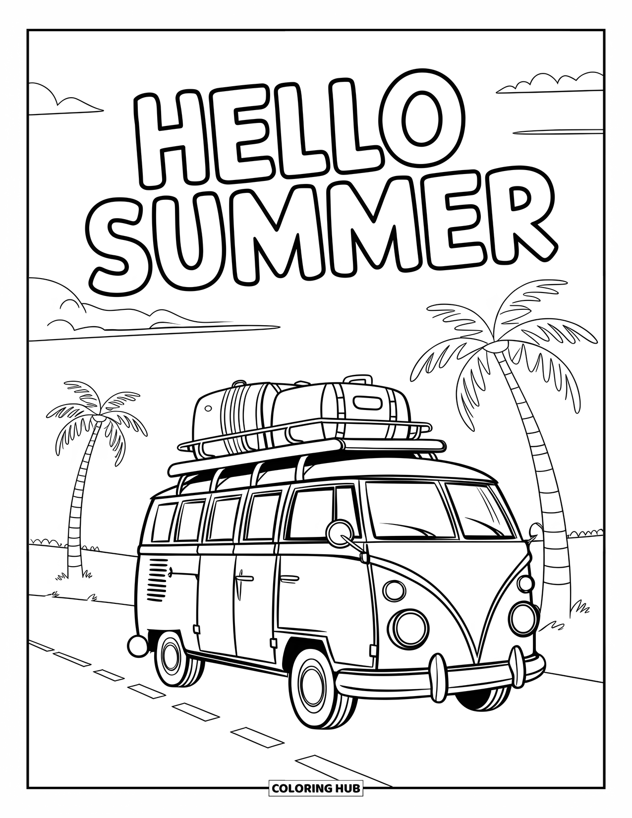 110+ Hello Summer Coloring Pages for Kids & Adults (Free Printable PDFs)