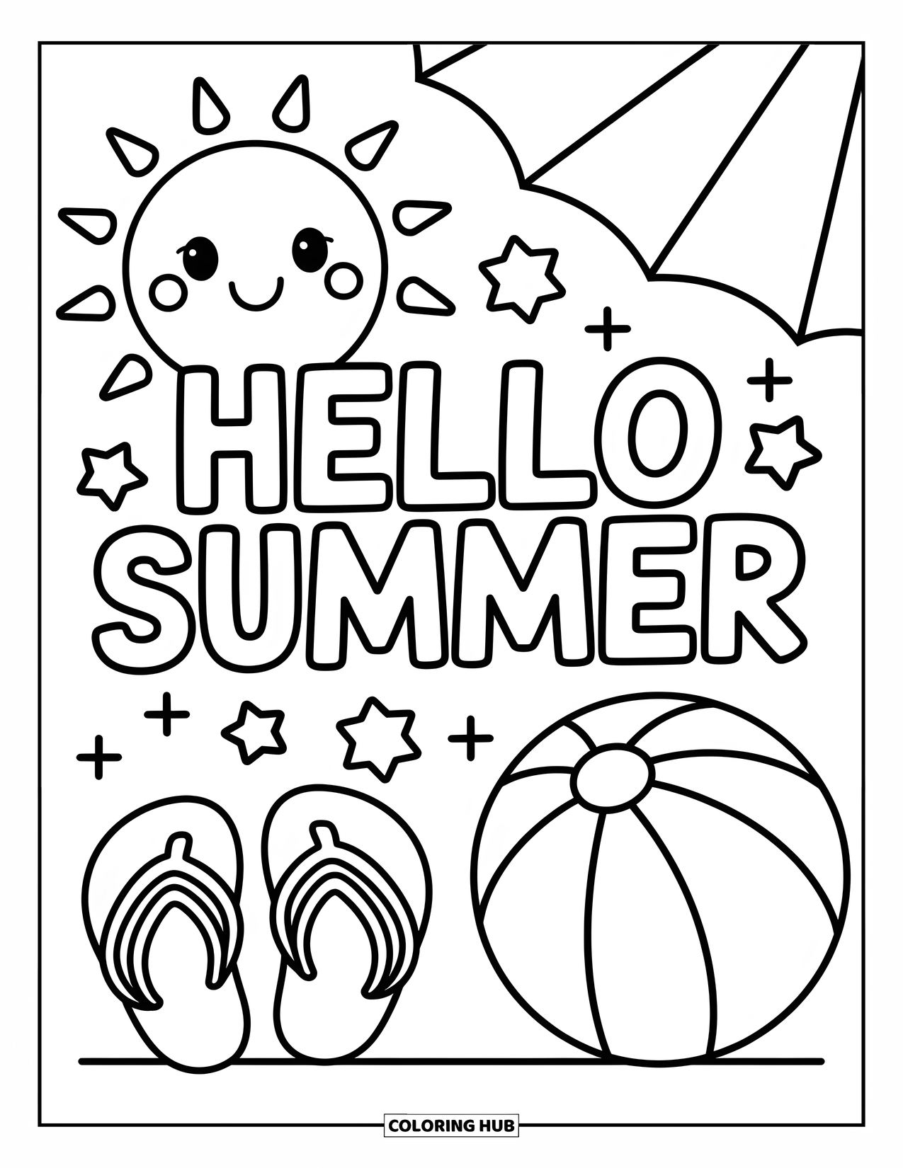 110+ Hello Summer Coloring Pages for Kids & Adults (Free Printable PDFs)