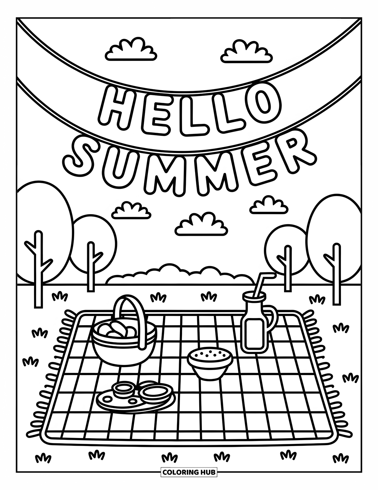 110+ Hello Summer Coloring Pages for Kids & Adults (Free Printable PDFs)