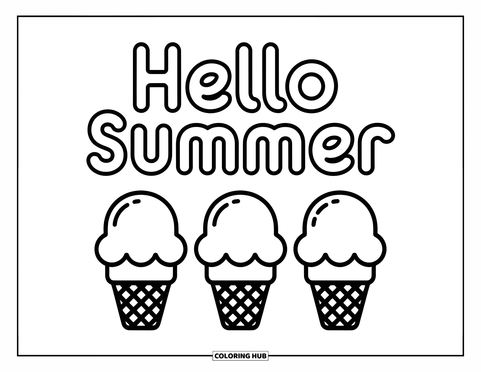 110+ Hello Summer Coloring Pages for Kids & Adults (Free Printable PDFs)