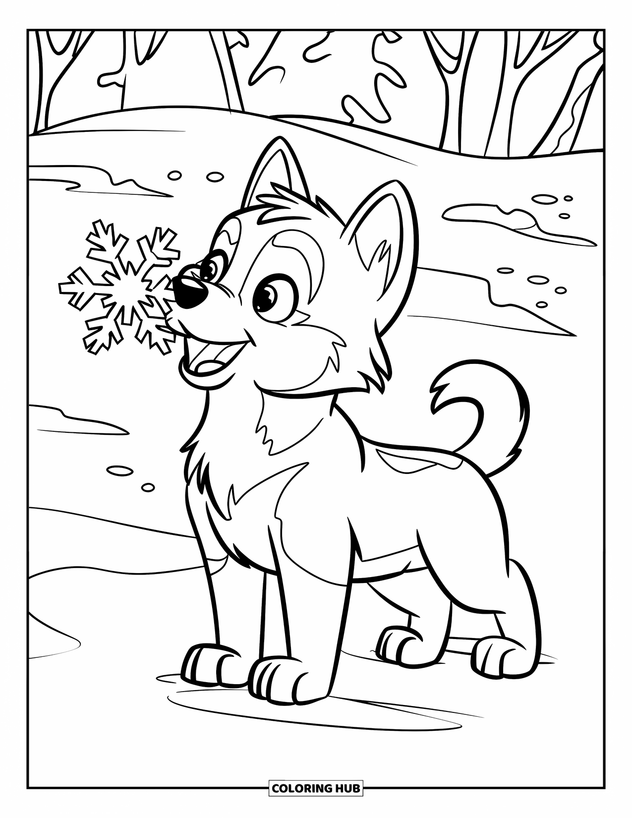 110+ Husky Puppy Coloring Pages for Kids & Adults (Free Printable PDFs)