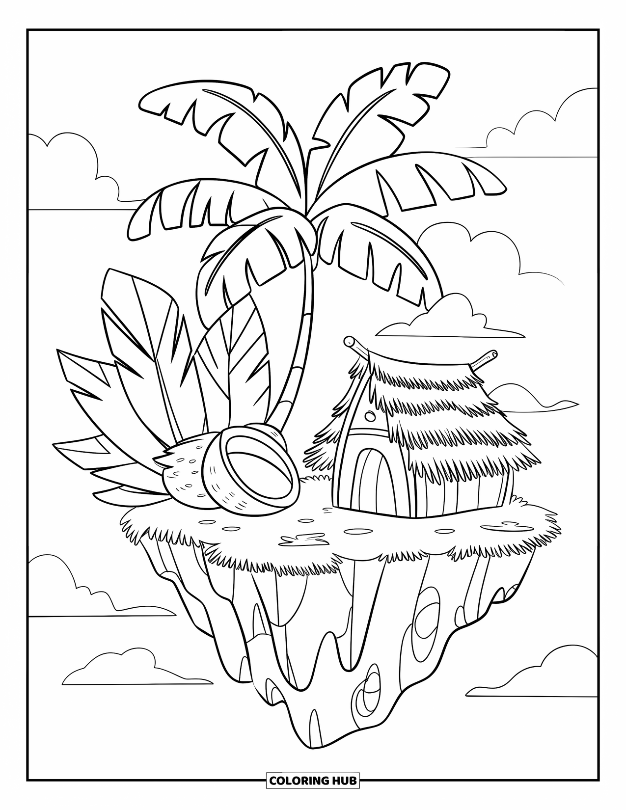 85+ Island Coloring Pages for Kids & Adults (Free Printable PDFs)