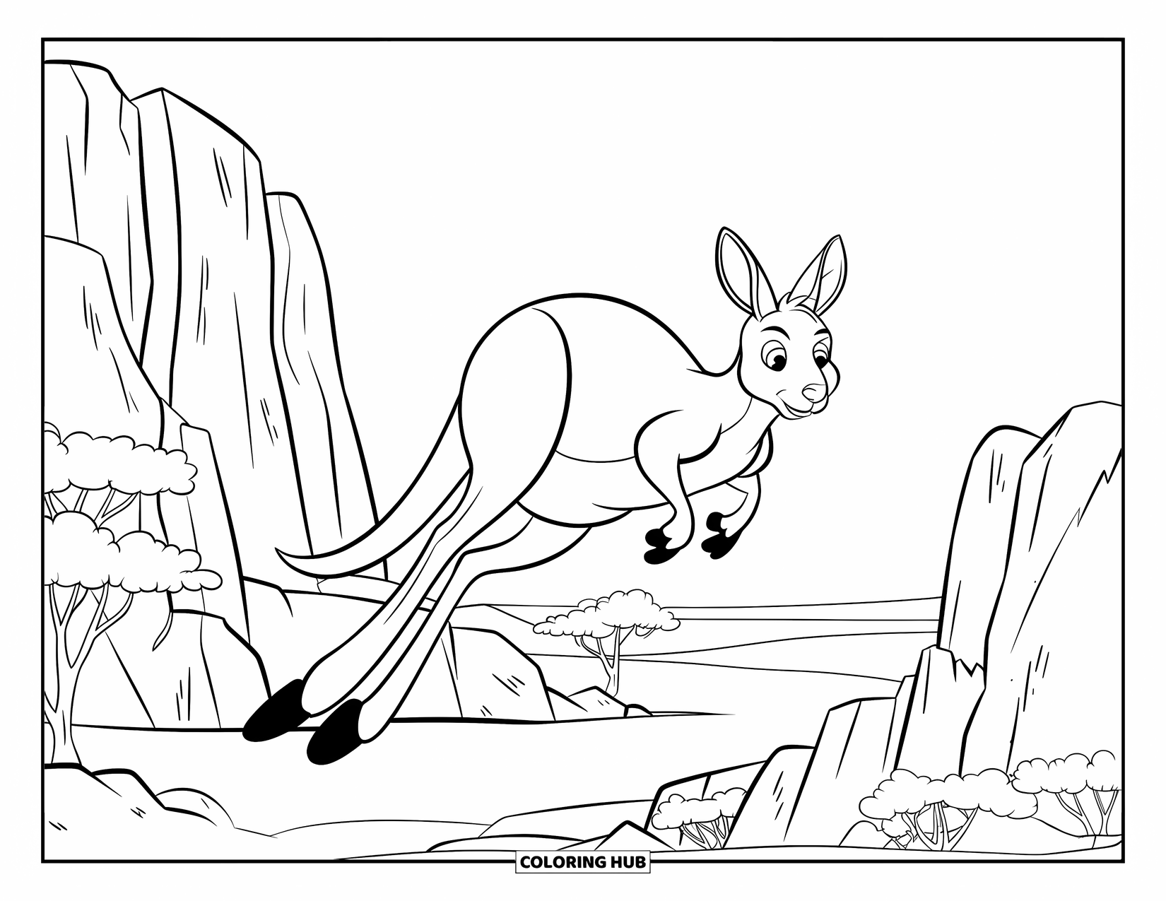 75+ Kangaroo Coloring Pages for Kids & Adults (Free Printable PDFs)