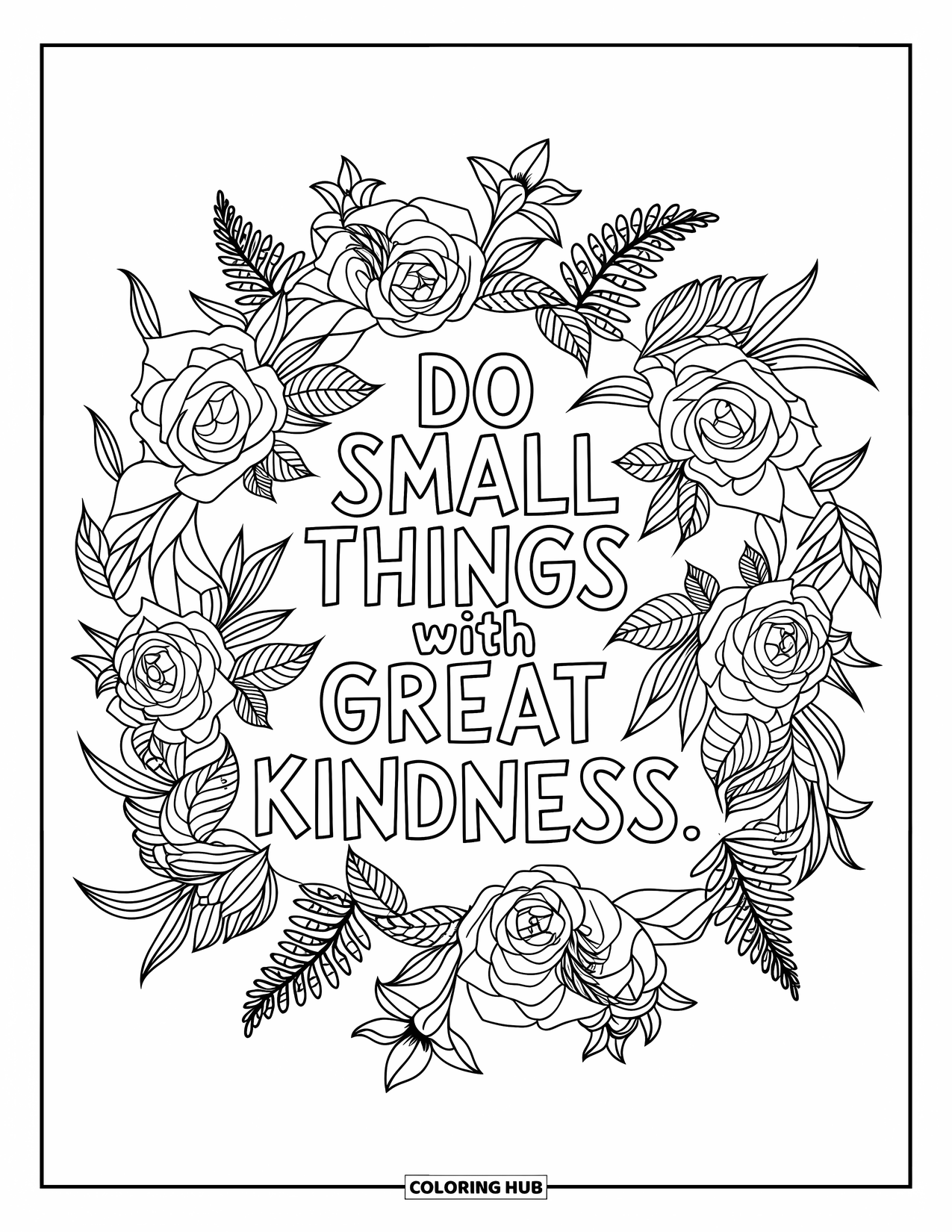 75+ Kindness Coloring Pages for Kids & Adults (Free Printable PDFs)