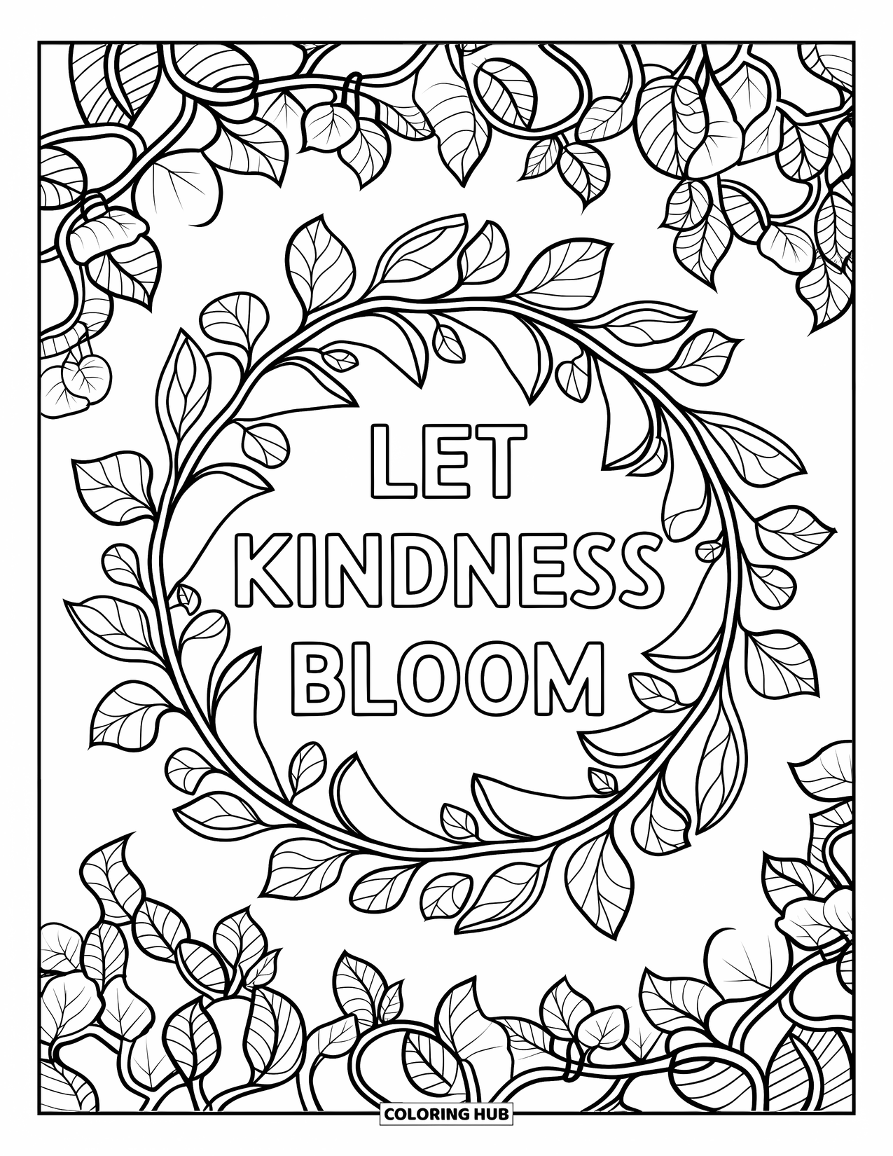 75+ Kindness Coloring Pages for Kids & Adults (Free Printable PDFs)