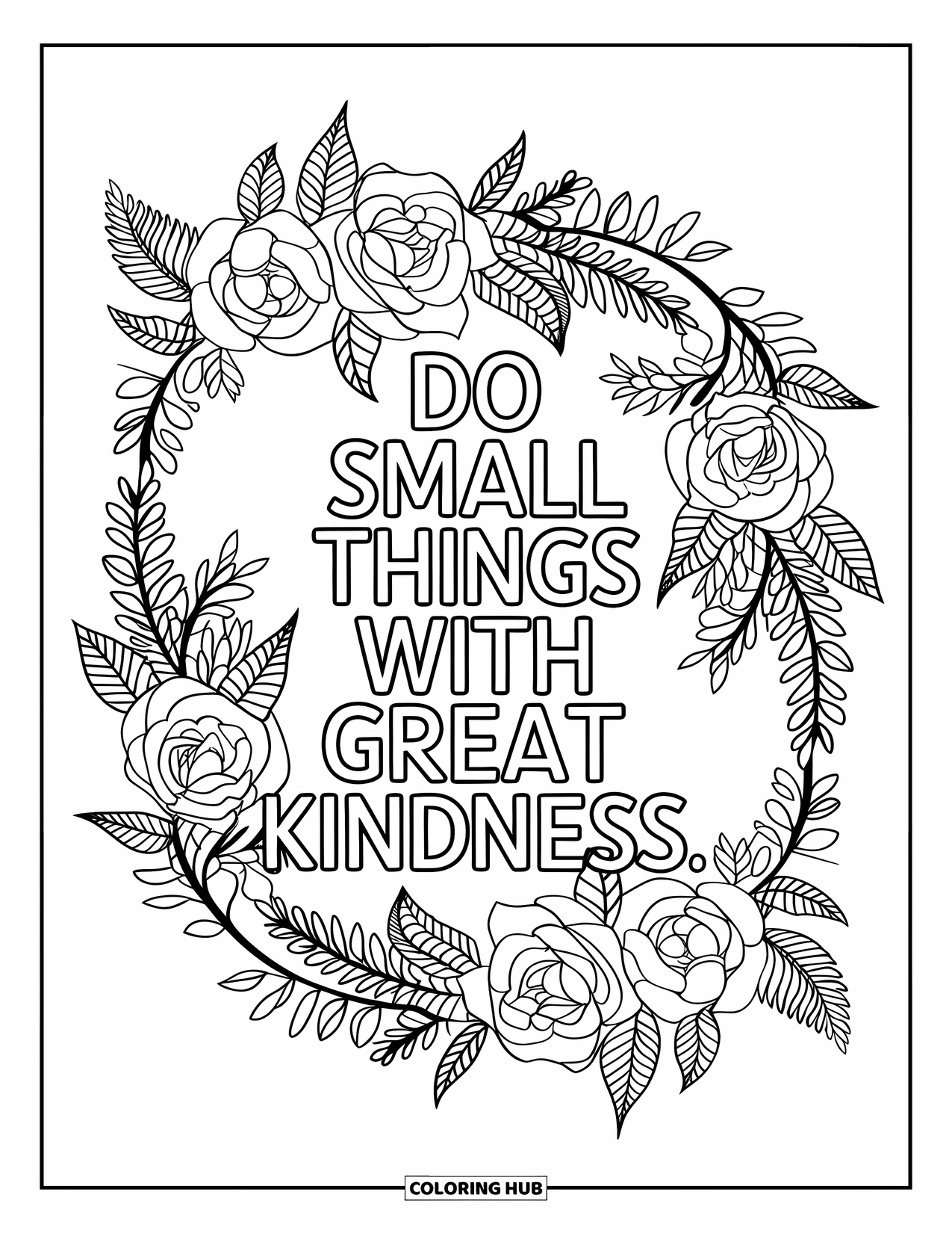 75+ Kindness Coloring Pages for Kids & Adults (Free Printable PDFs)