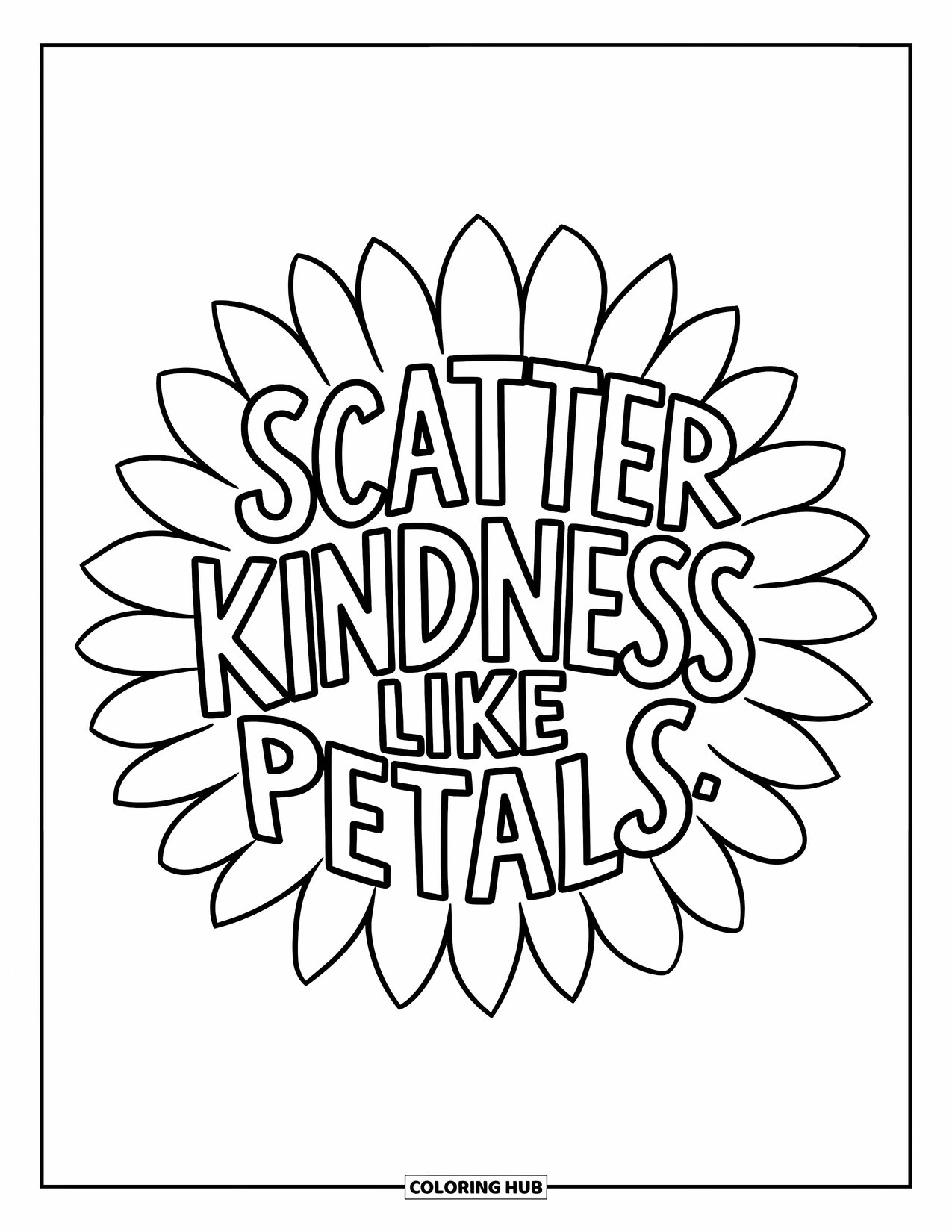75+ Kindness Coloring Pages for Kids & Adults (Free Printable PDFs)