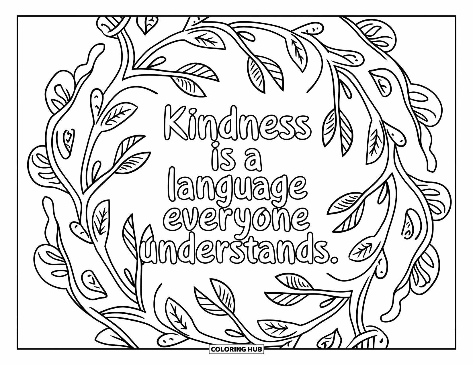 75+ Kindness Coloring Pages for Kids & Adults (Free Printable PDFs)