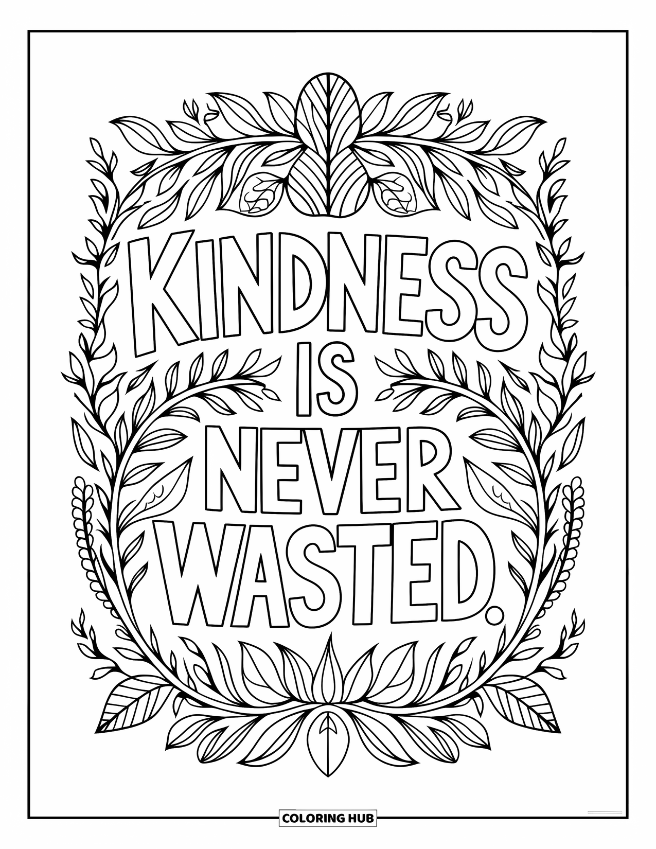 75+ Kindness Coloring Pages for Kids & Adults (Free Printable PDFs)