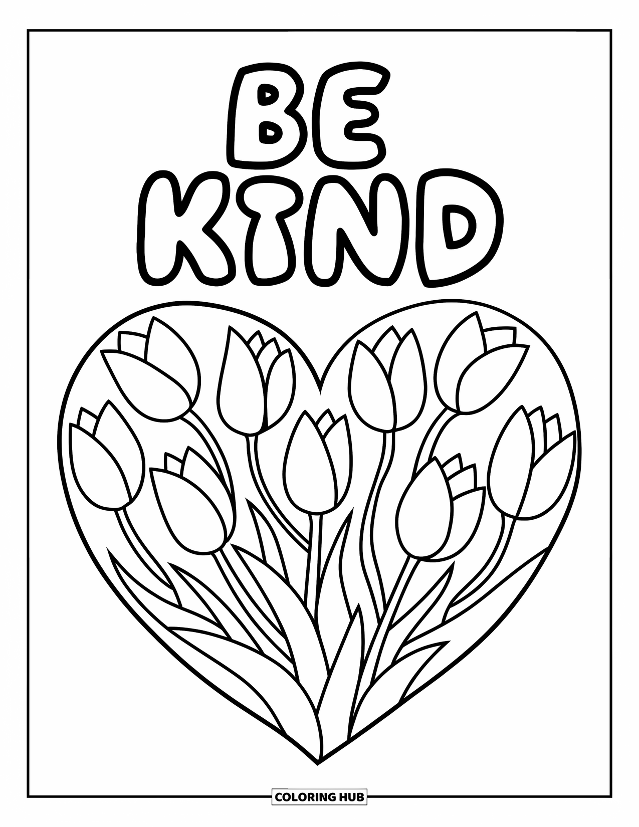 75+ Kindness Coloring Pages for Kids & Adults (Free Printable PDFs)