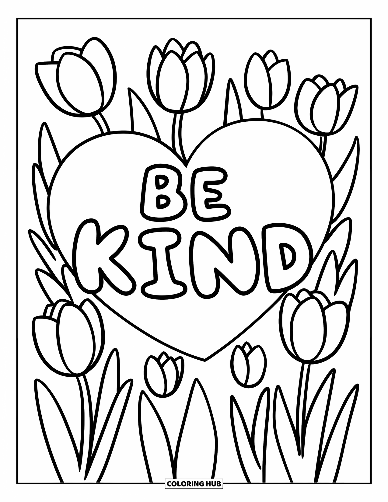 75+ Kindness Coloring Pages for Kids & Adults (Free Printable PDFs)