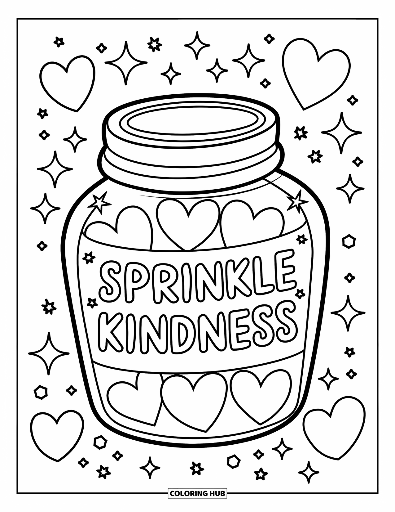 75+ Kindness Coloring Pages for Kids & Adults (Free Printable PDFs)