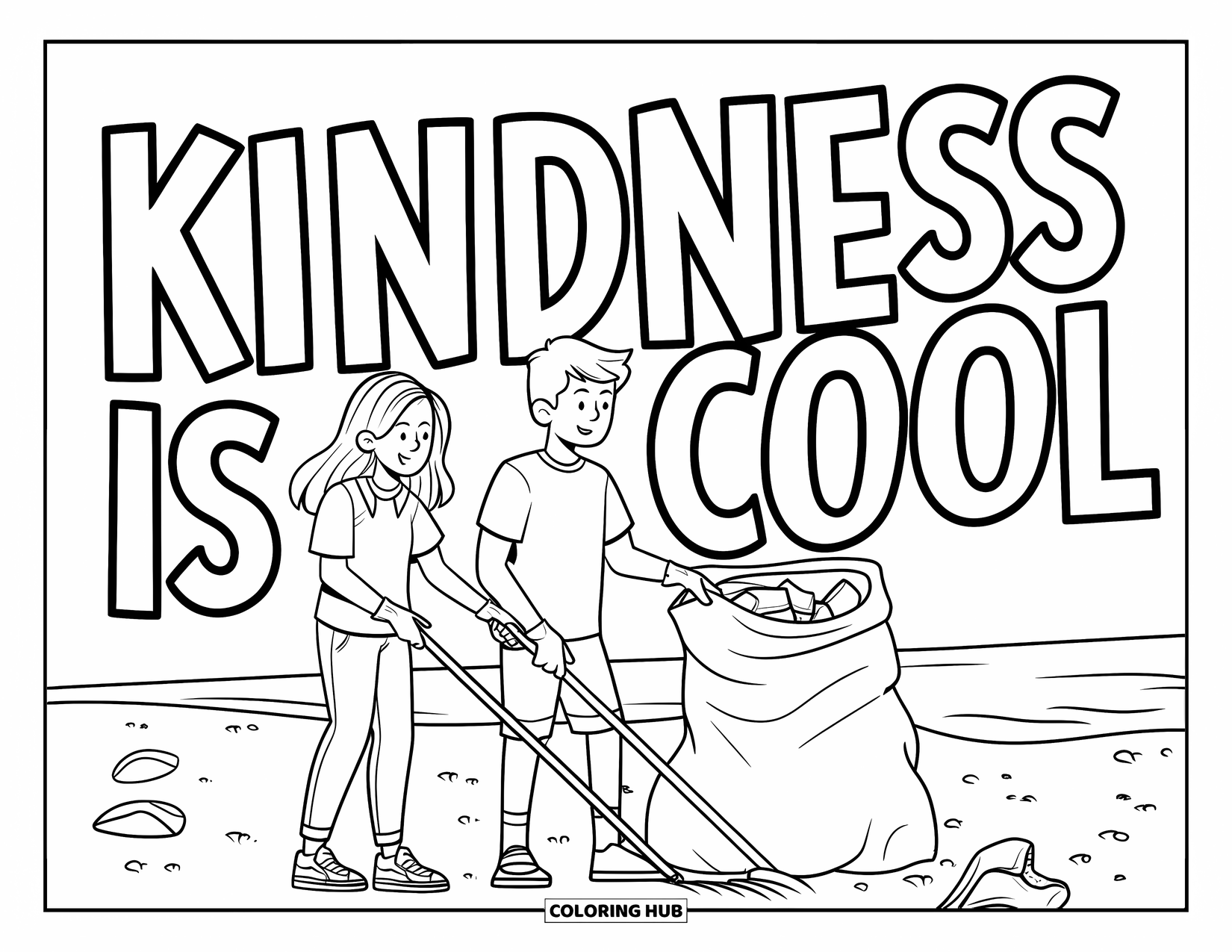 75+ Kindness Coloring Pages for Kids & Adults (Free Printable PDFs)