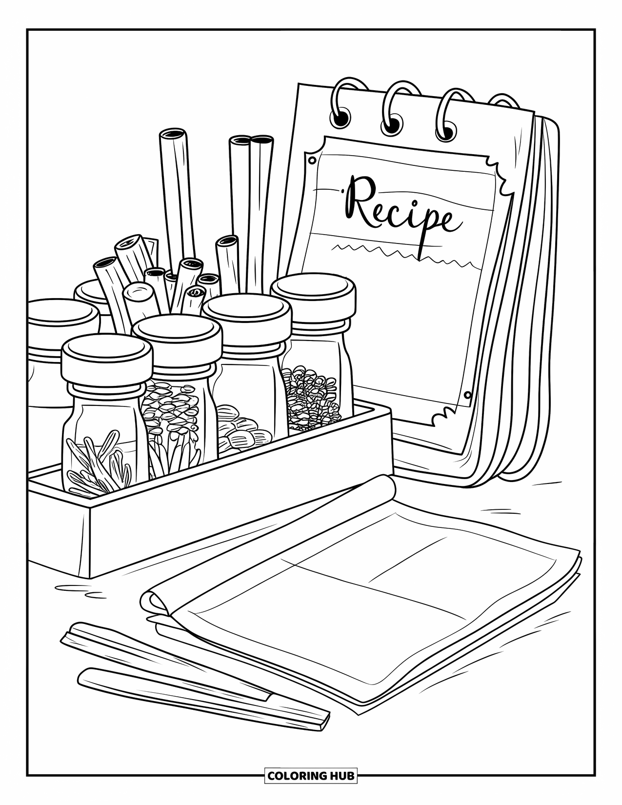 130+ Kitchen Coloring Pages for Kids & Adults (Free Printable PDFs)