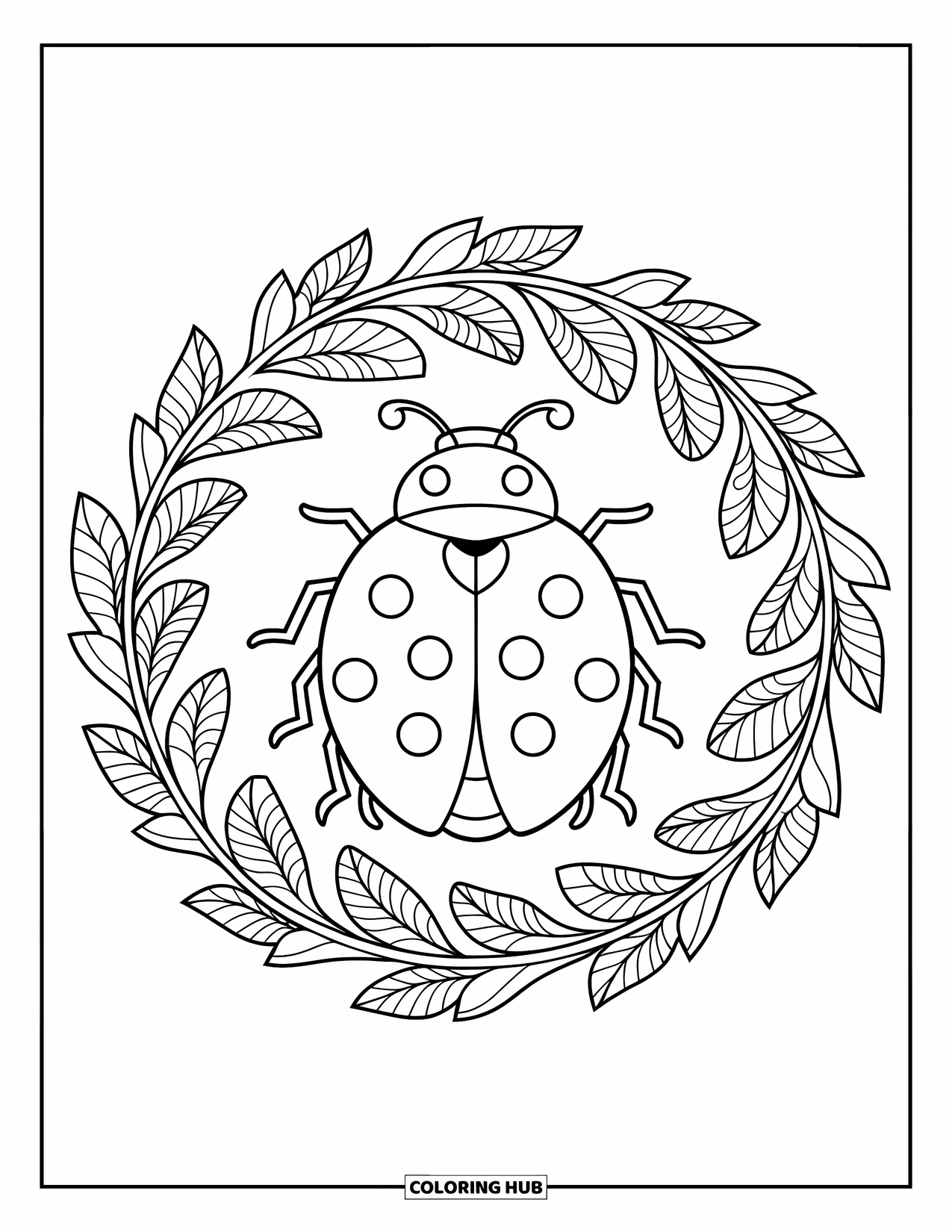 90+ Ladybug Coloring Pages for Kids & Adults (Free Printable PDFs)