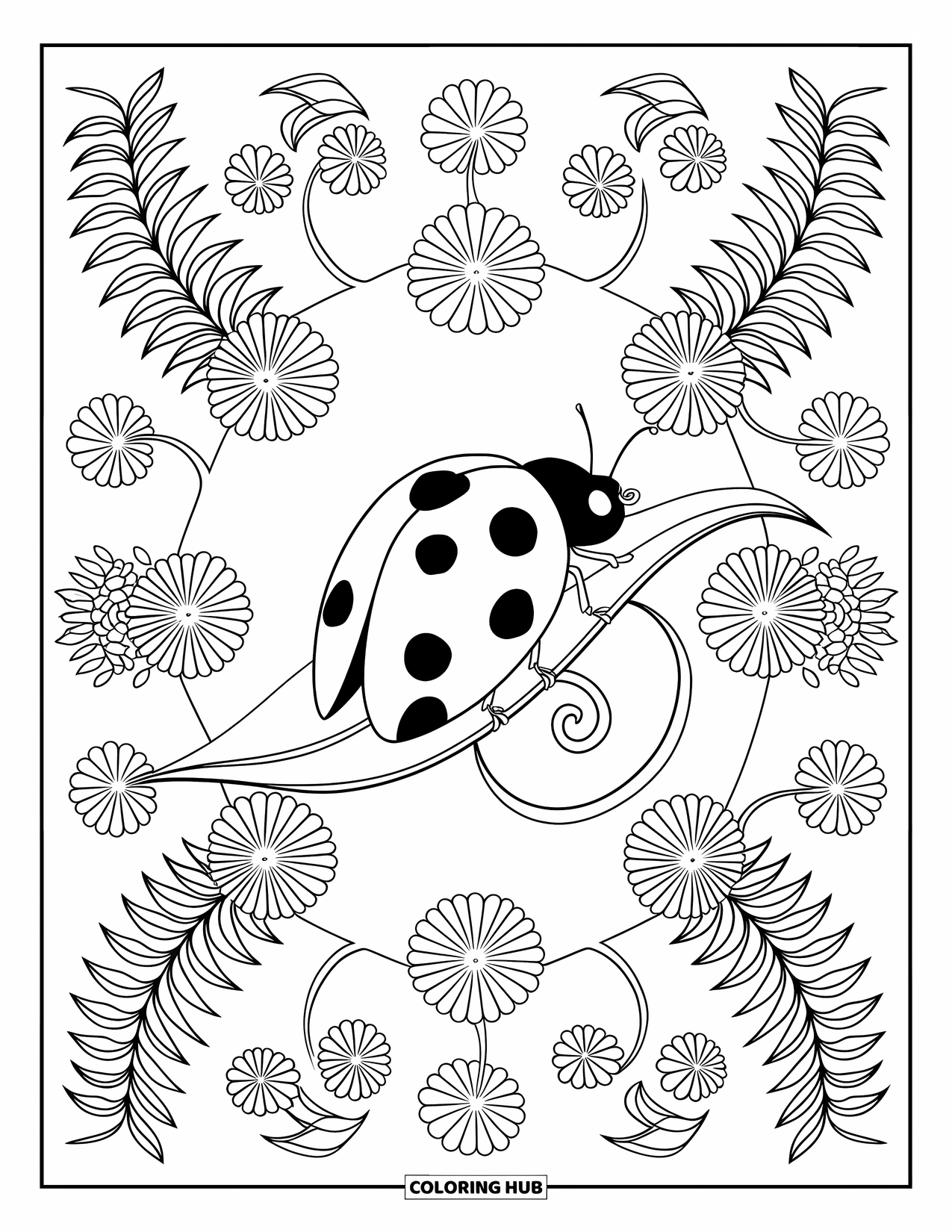 90+ Ladybug Coloring Pages for Kids & Adults (Free Printable PDFs)