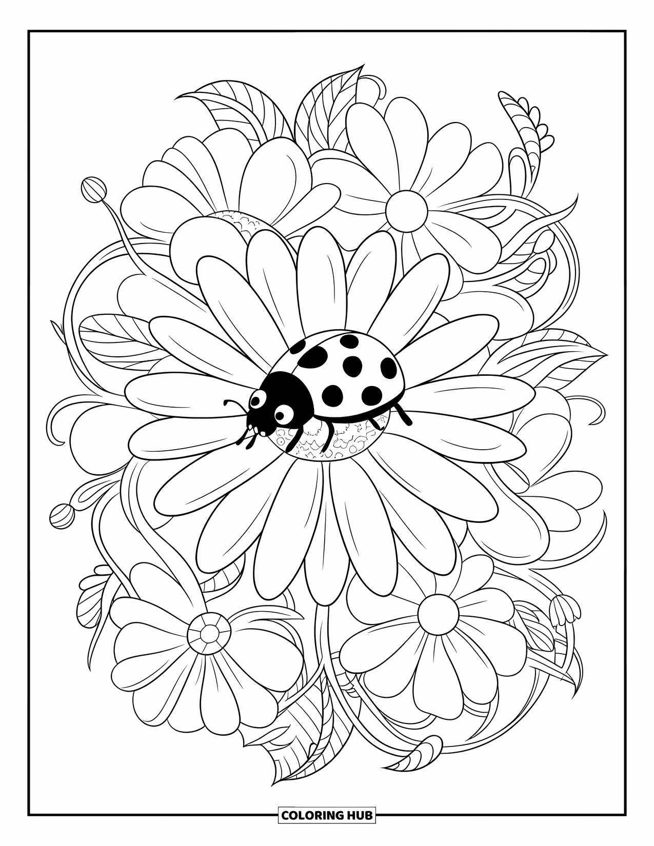 90+ Ladybug Coloring Pages for Kids & Adults (Free Printable PDFs)
