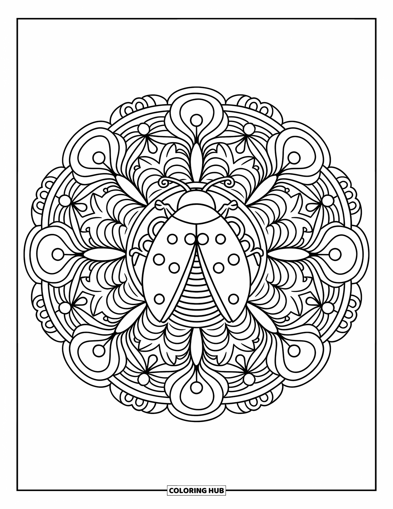 90+ Ladybug Coloring Pages for Kids & Adults (Free Printable PDFs)