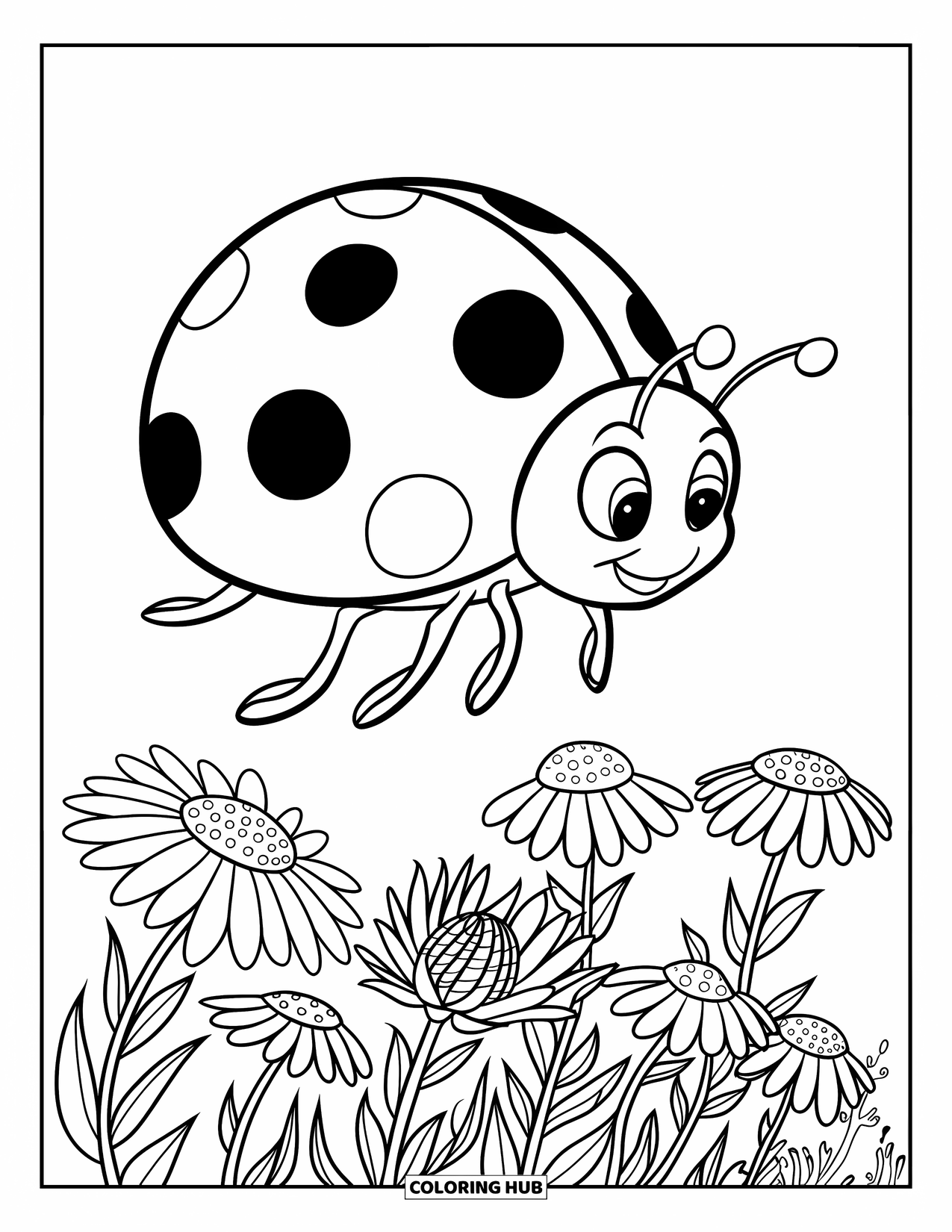 90+ Ladybug Coloring Pages for Kids & Adults (Free Printable PDFs)