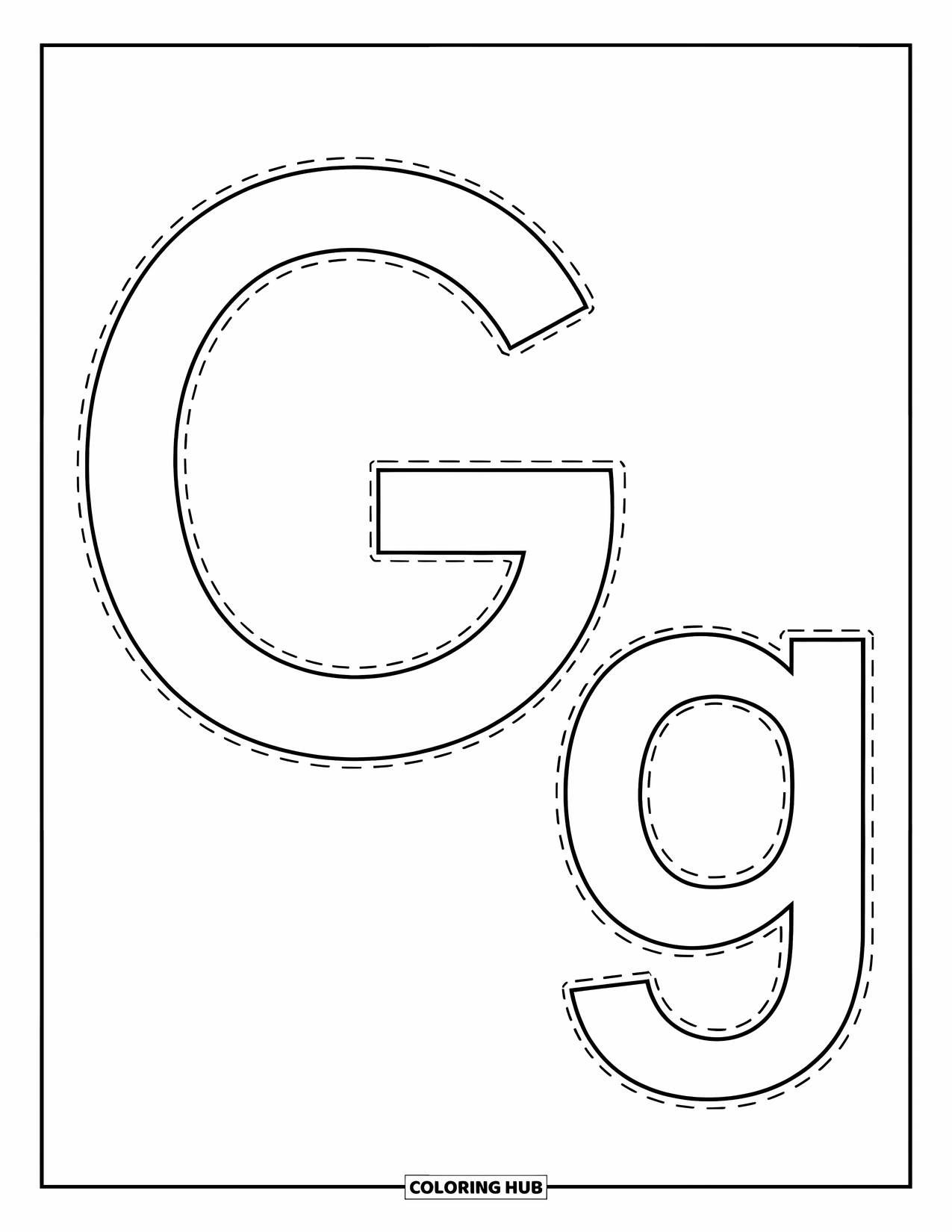 110+ Letter G Coloring Pages for Kids & Adults (Free Printable PDFs)