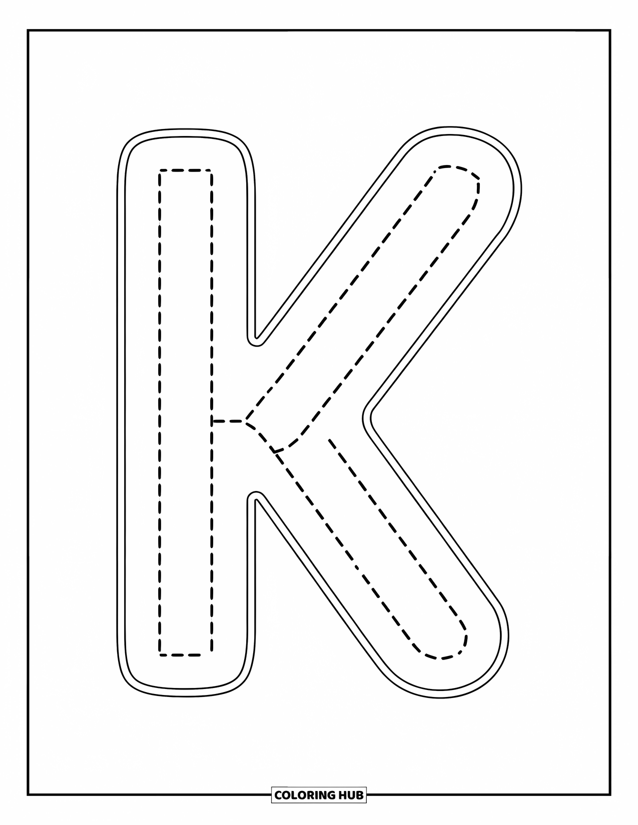 105+ Letter K Coloring Pages for Kids & Adults (Free Printable PDFs)
