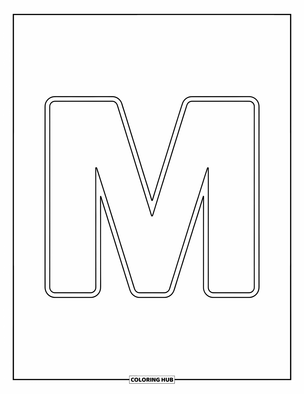 90+ Letter M Coloring Pages for Kids & Adults (Free Printable PDFs)