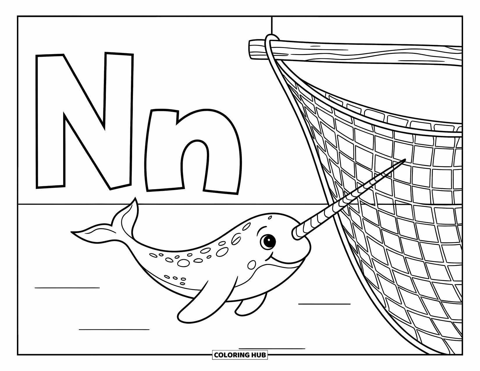 90+ Letter N Coloring Pages for Kids & Adults (Free Printable PDFs)