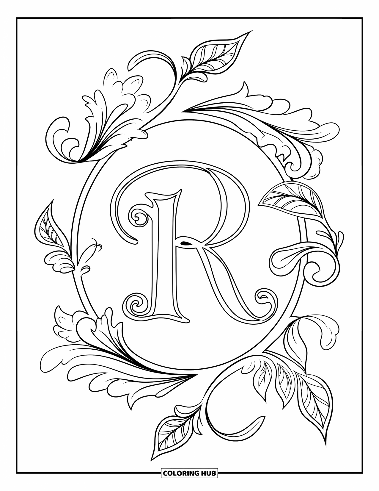 100+ Letter R Coloring Pages for Kids & Adults (Free Printable PDFs)